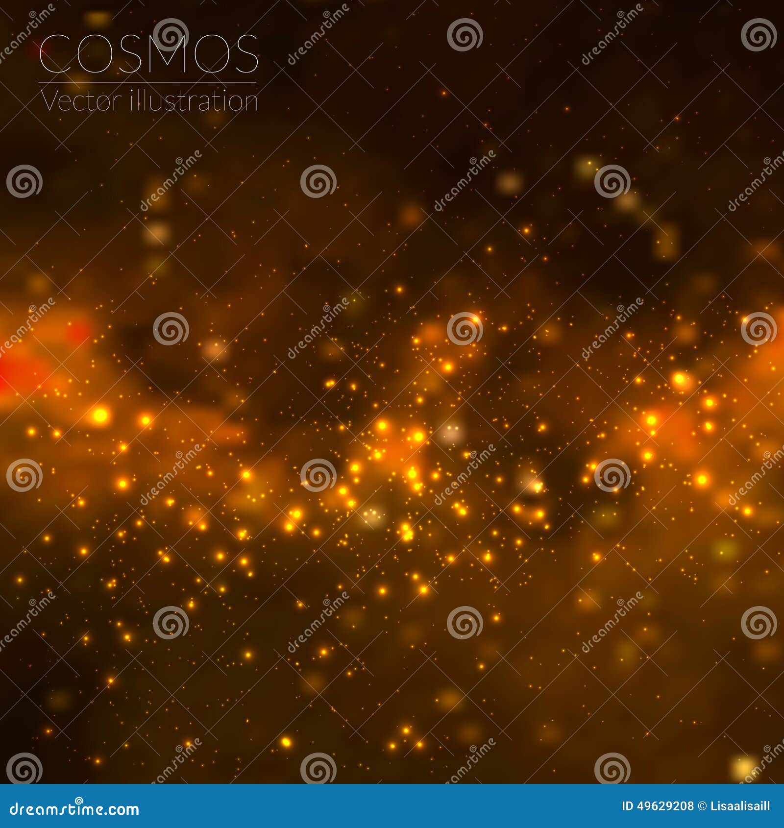 Vector Cosmos Illustration with Stars and Galaxy Stock Vector ...