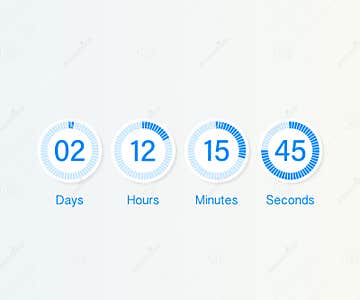 Countdown Clock Counter Timer. UI App Digital Count Down Circle Board ...