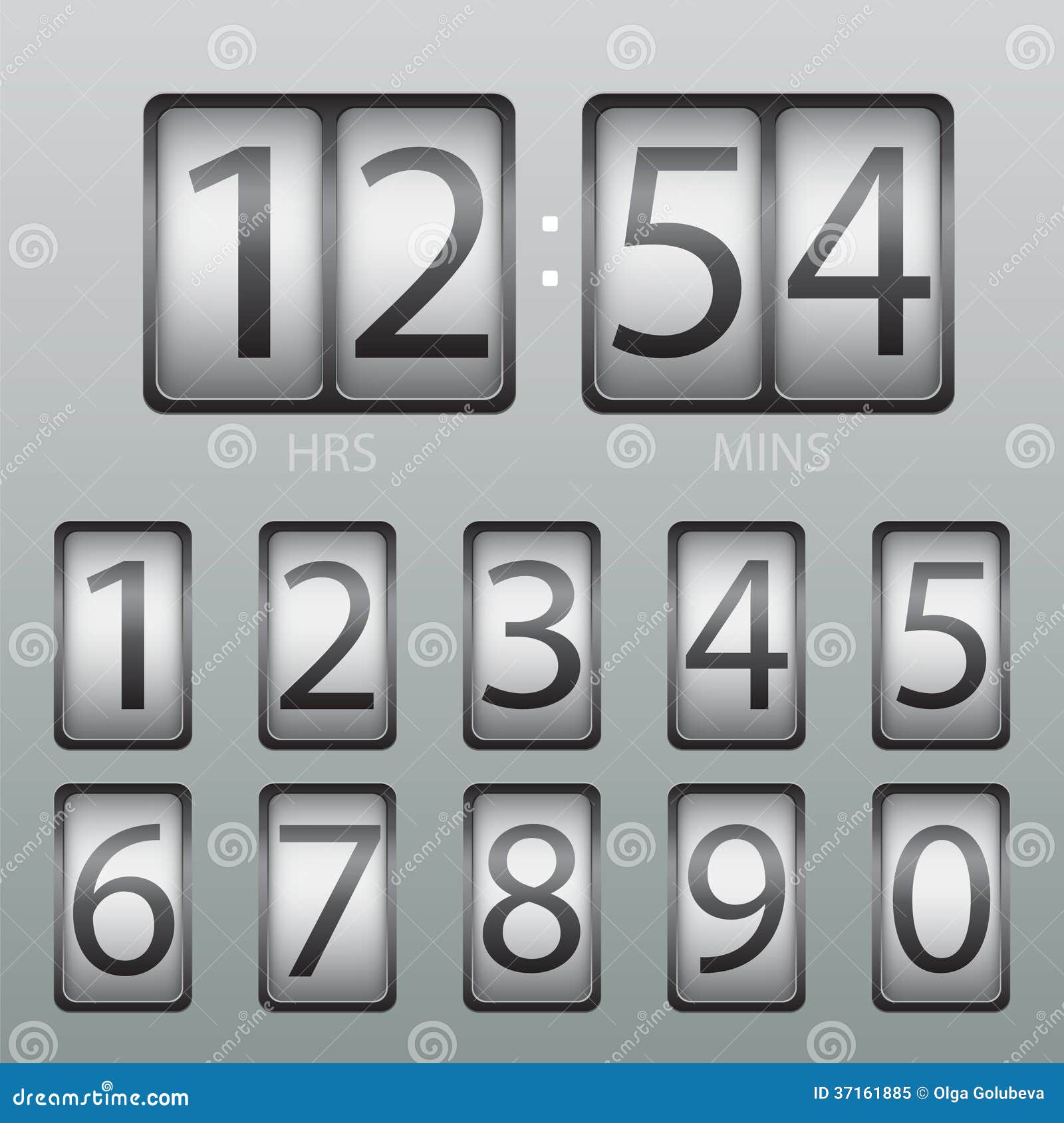Vector Countdown Timer And Scoreboard Numbers | CartoonDealer.com #37161885 Vector Countdown Timer And Scoreboard Numbers | CartoonDealer.com #37161885