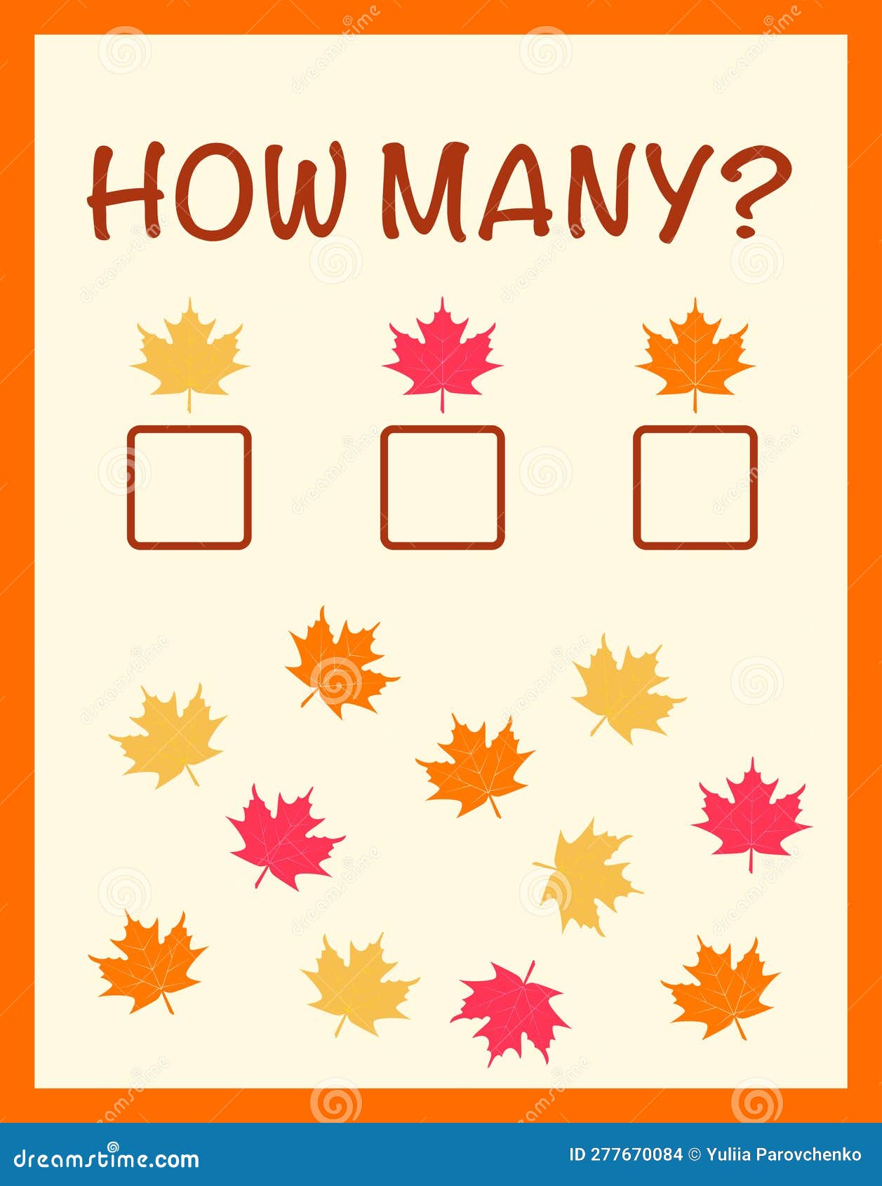 Vector Counting Game for Kids Stock Illustration - Illustration of ...