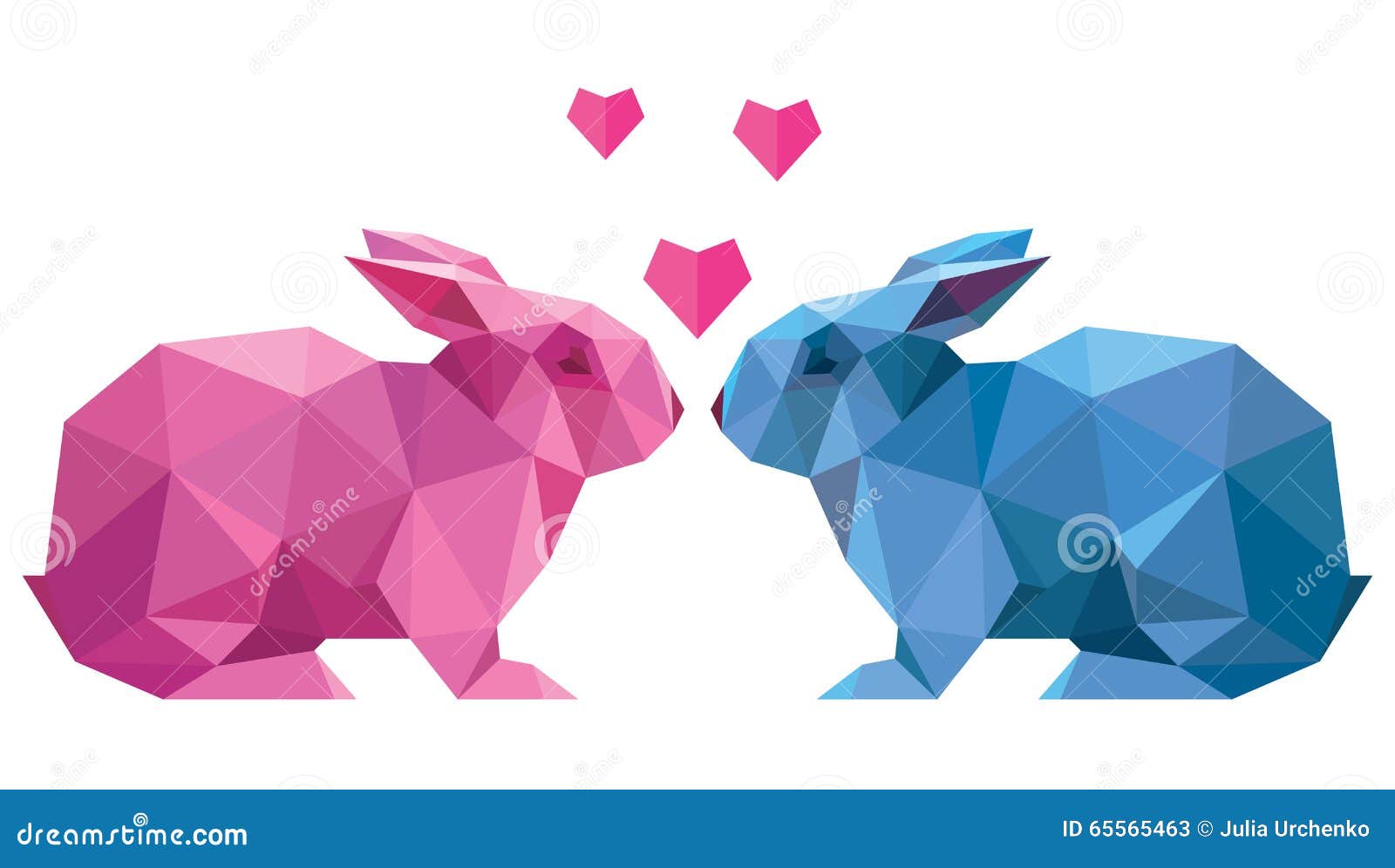 Rabbit Low Poly Logo Design Vector Illustration | CartoonDealer.com ...