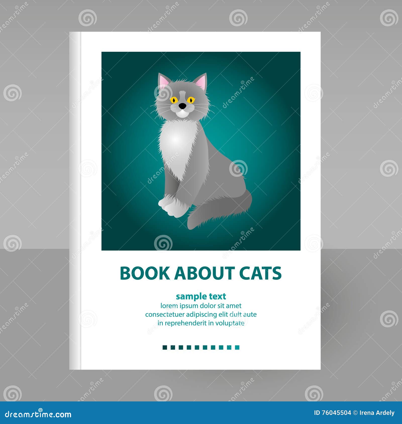 Vector Cover of Book about Cats - Format A4 Stock Vector - Illustration ...