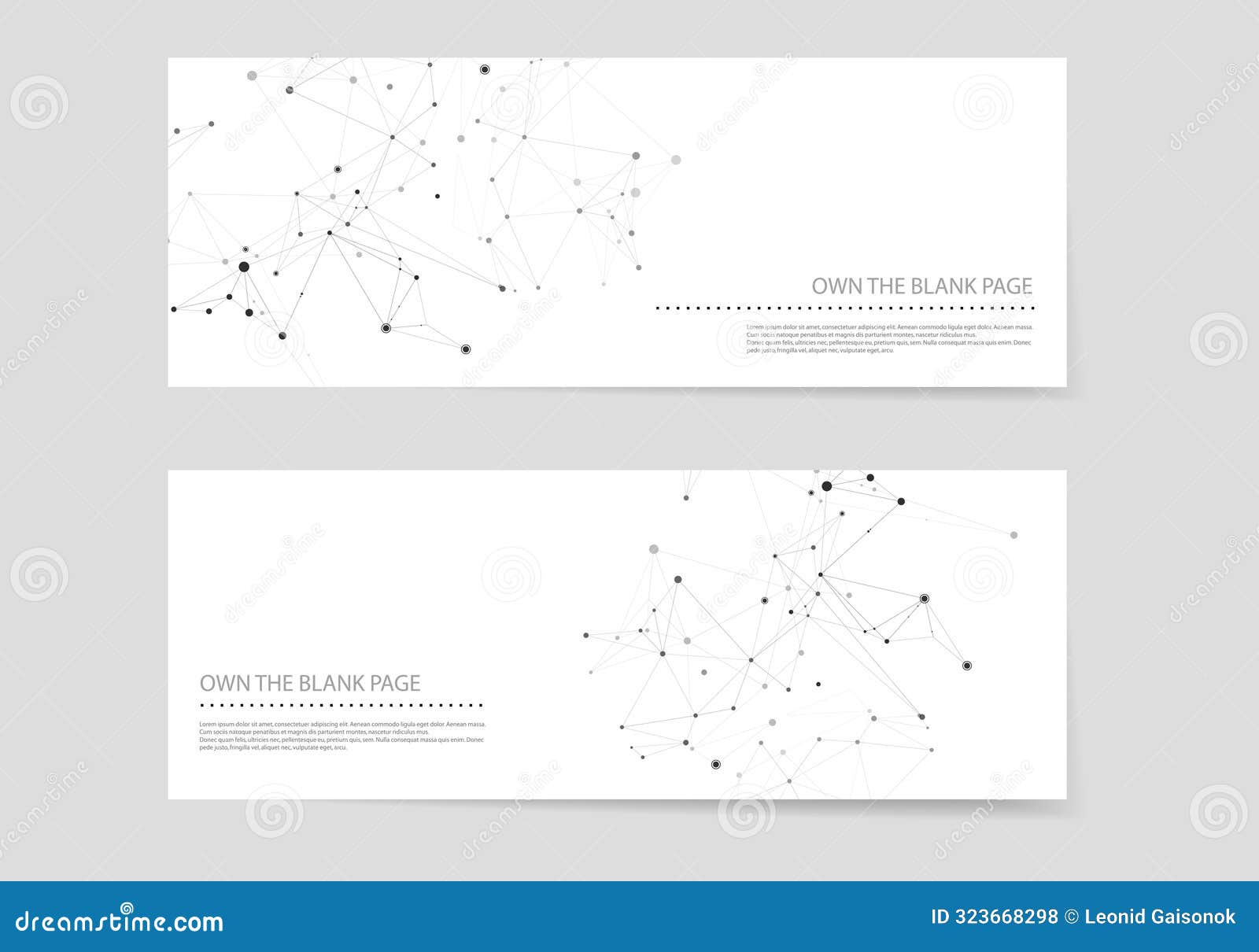 Vector Cover Brochures with Connect Lines and Dots. Banner Template for ...