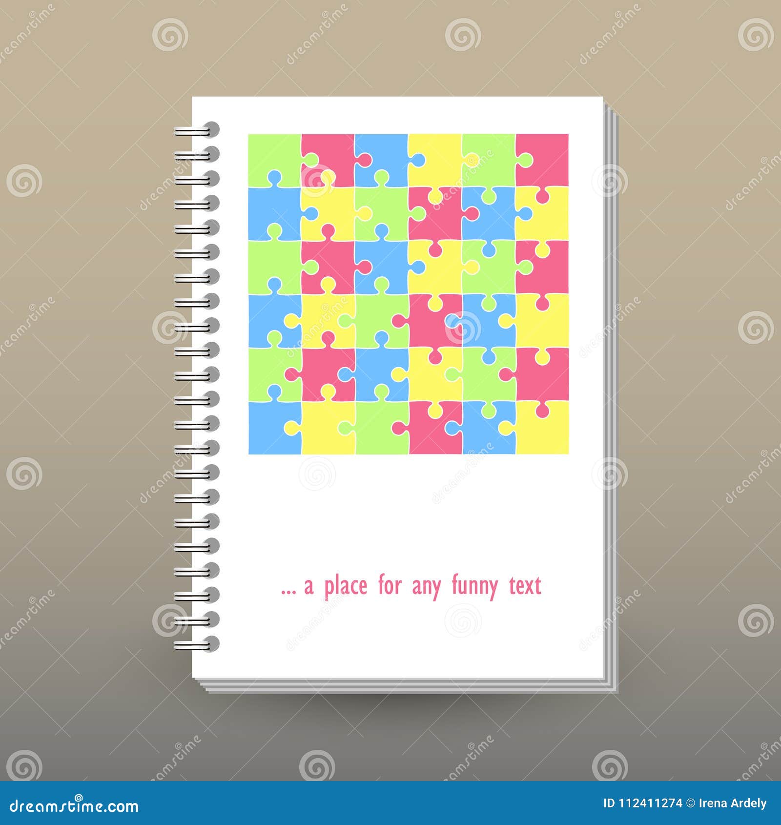 Vector Cover of Diary with Ring Spiral Binder - Format A5 - Layout ...