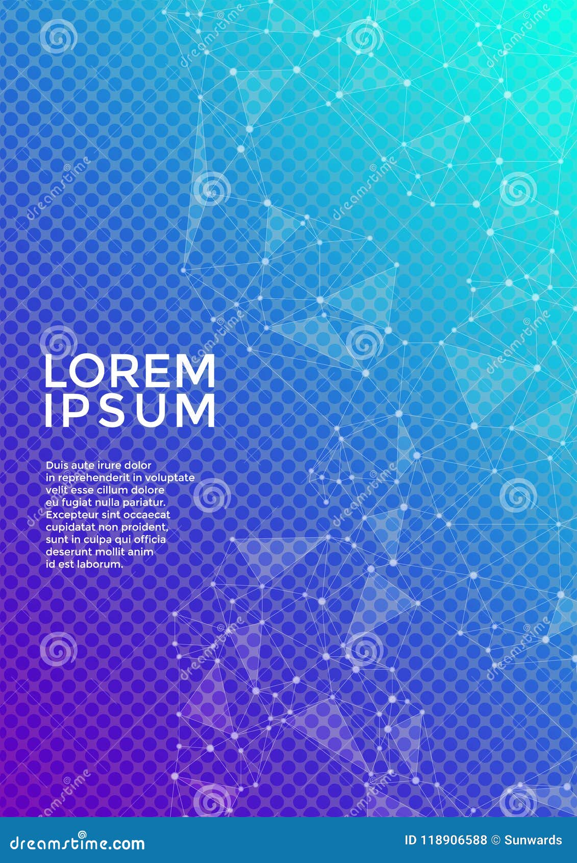 Global Network Connection Geometric Grid. Network Nodes Information ...