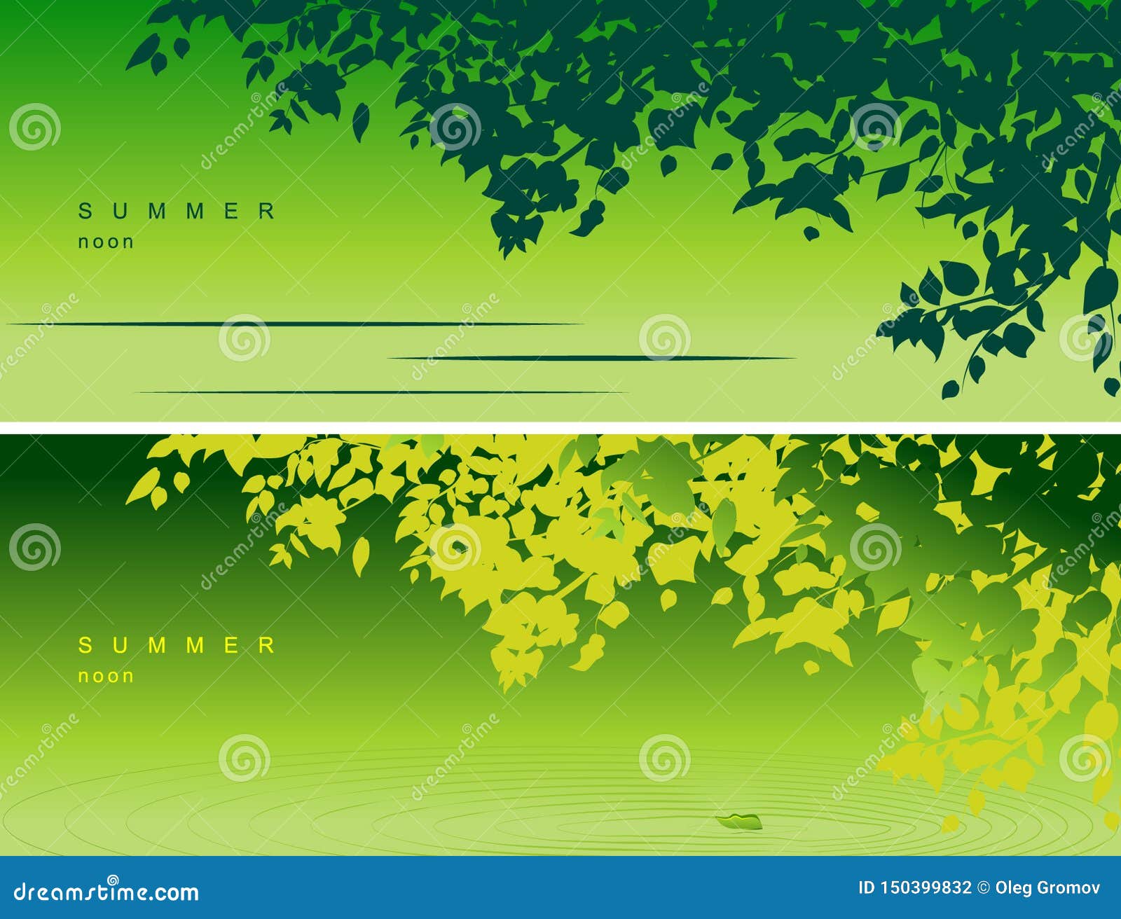 Vector Cover for Social Networks, Header with a Summer Mood, with the ...