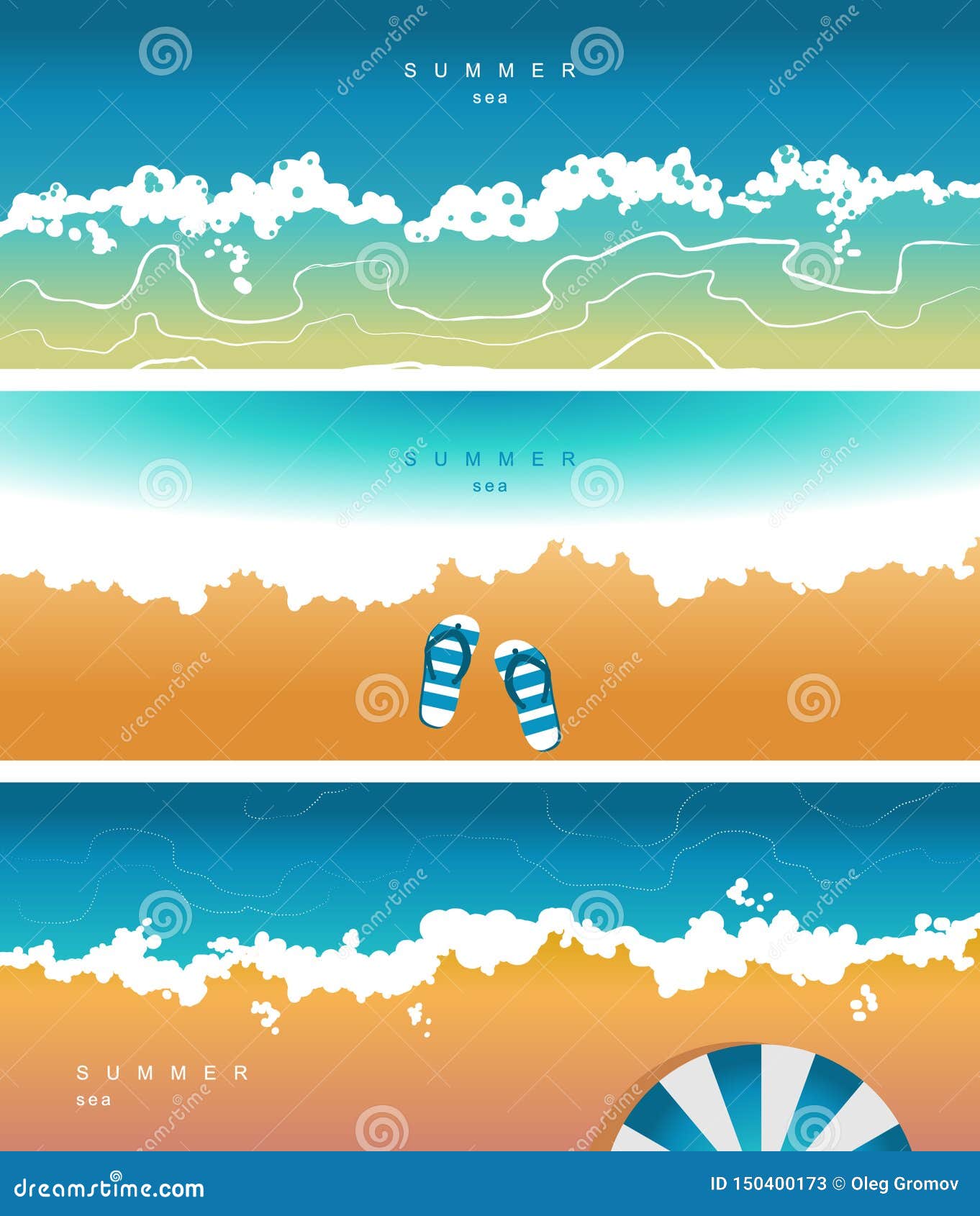 Vector Cover for Social Networks, Header with a Summer Mood, with the ...
