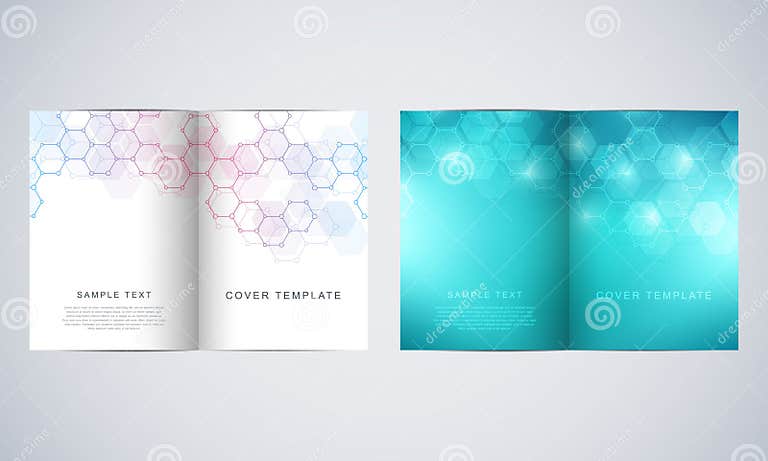 Vector Covers or Brochure for Medicine, Science and Digital Technology ...