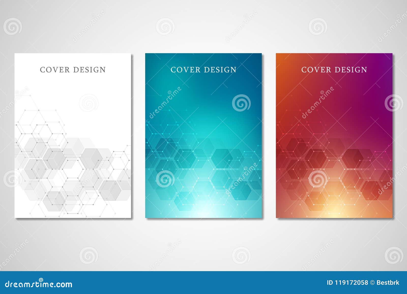 Vector Covers or Brochure for Medicine, Science and Digital Technology ...