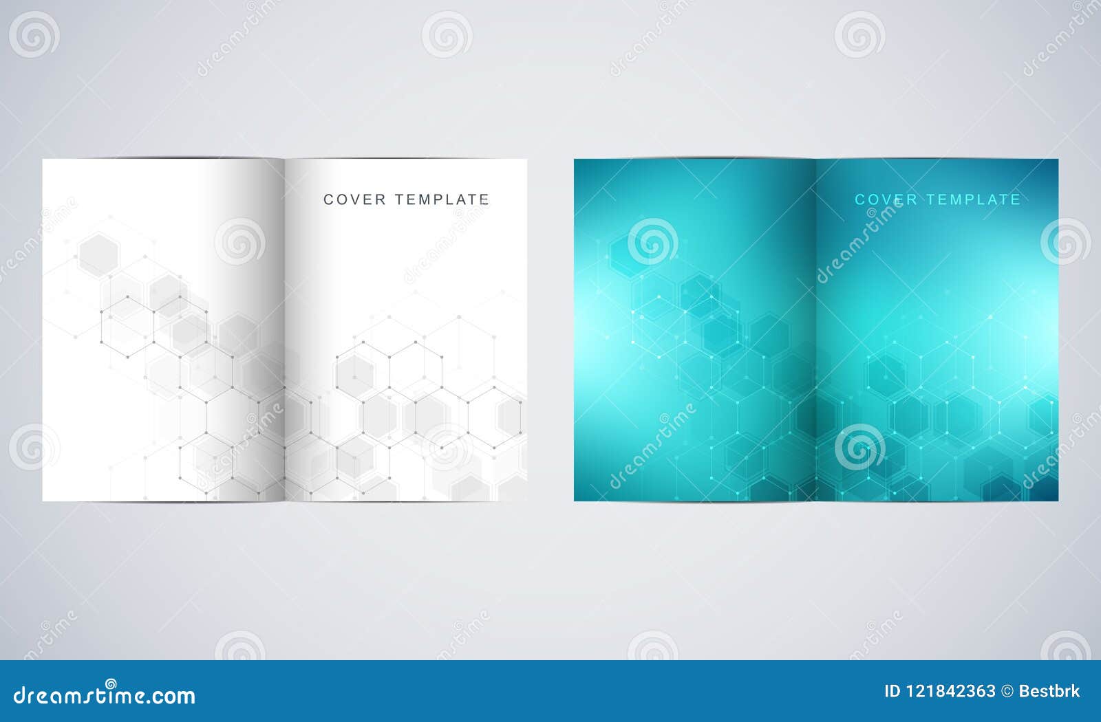 Vector Covers or Brochure for Medicine, Science and Digital Technology ...