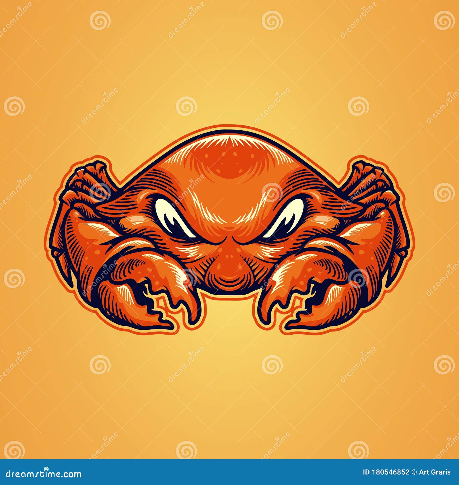 Vector Crab Cartoon Character Illustrations Stock Vector - Illustration ...