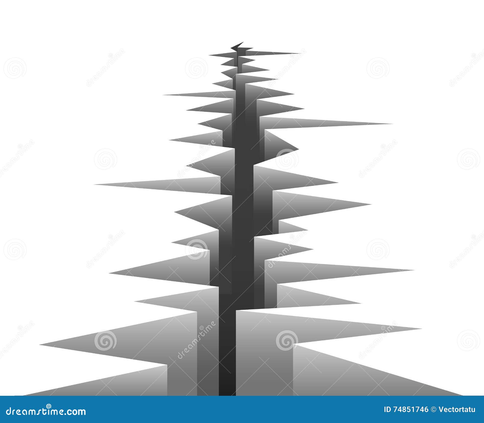 Crack Fault Line In Ground. Cartoon Vector | CartoonDealer.com #83616765