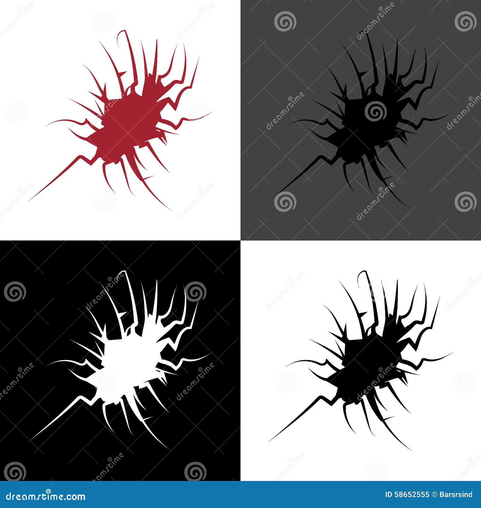 Vector crack stock illustration. Illustration of hazard - 58652555