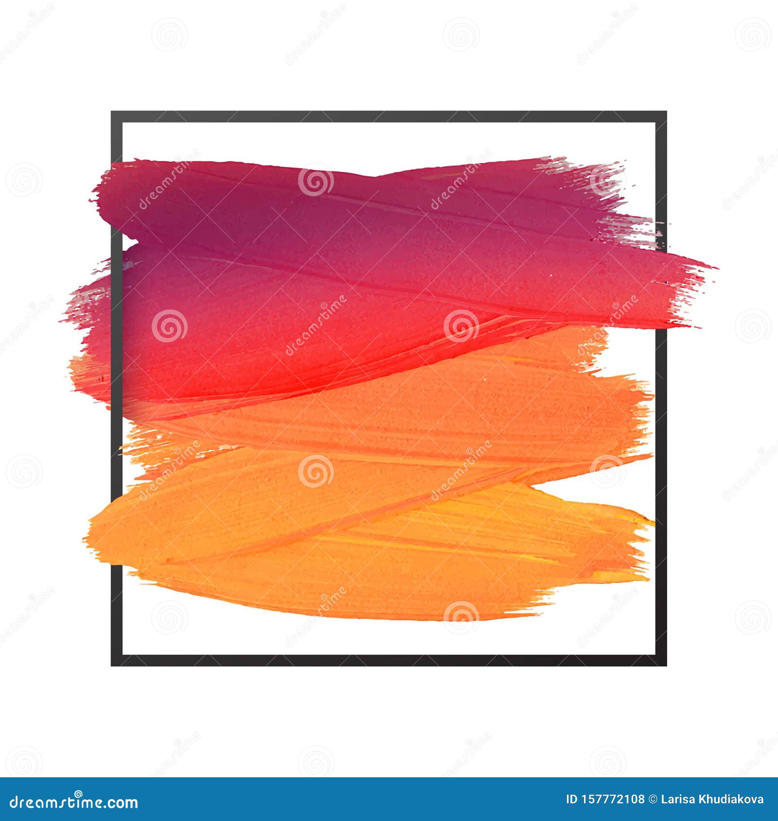 Vector Craft Label Brush Stroke Backgrounds, Paints for Tags and Stamps ...