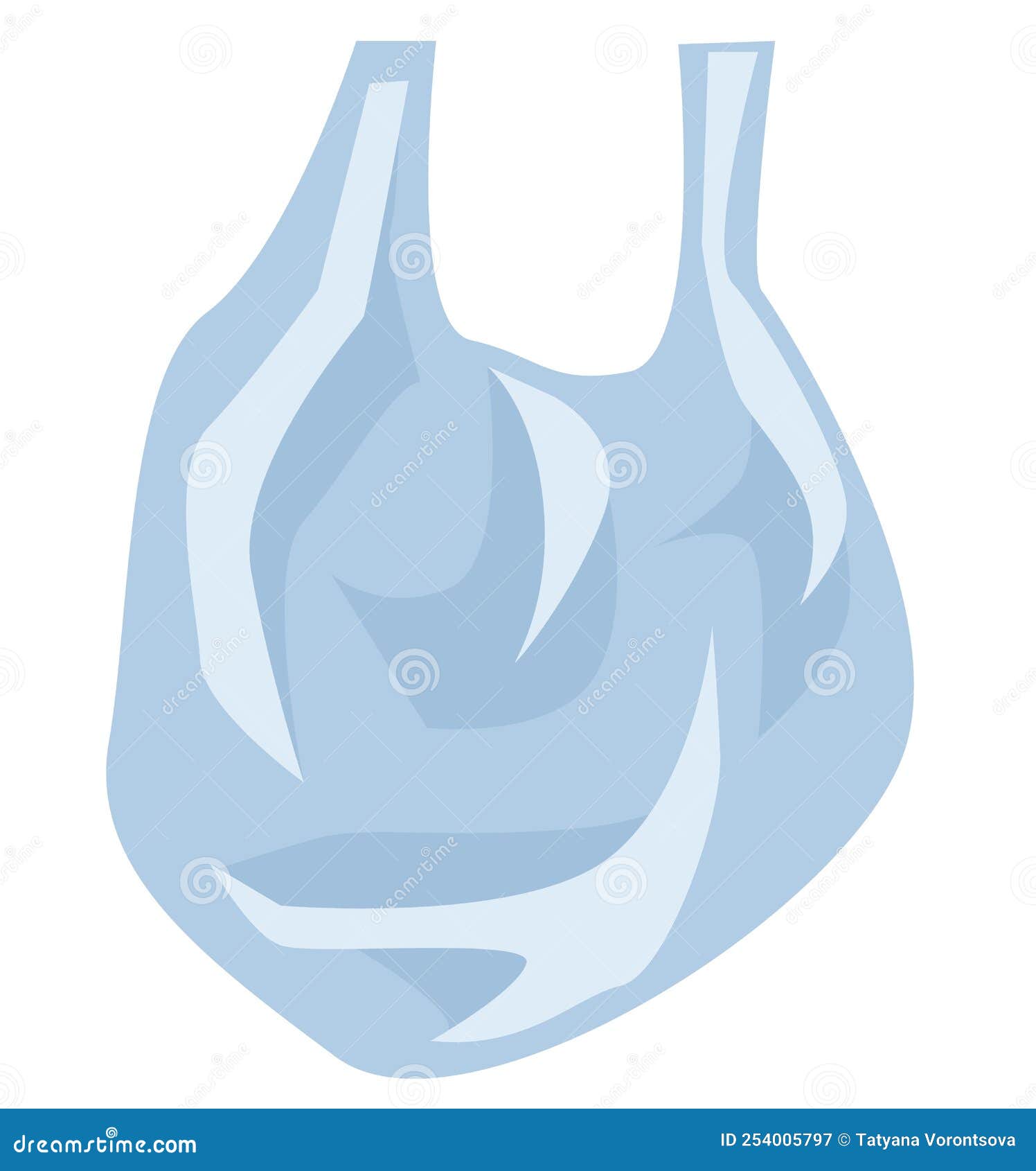 Vector Cramped Transparent Plastic Bag, Isolated On White Background ...