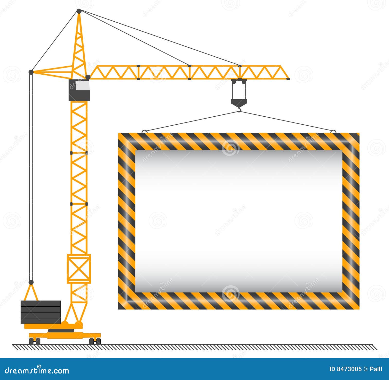 Vector crane stock vector. Illustration of moving, concept - 8473005