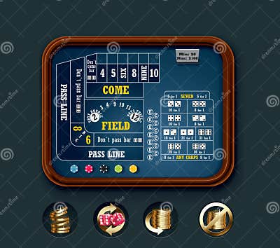 Vector Craps Table Layout (small) Stock Vector - Illustration of small ...
