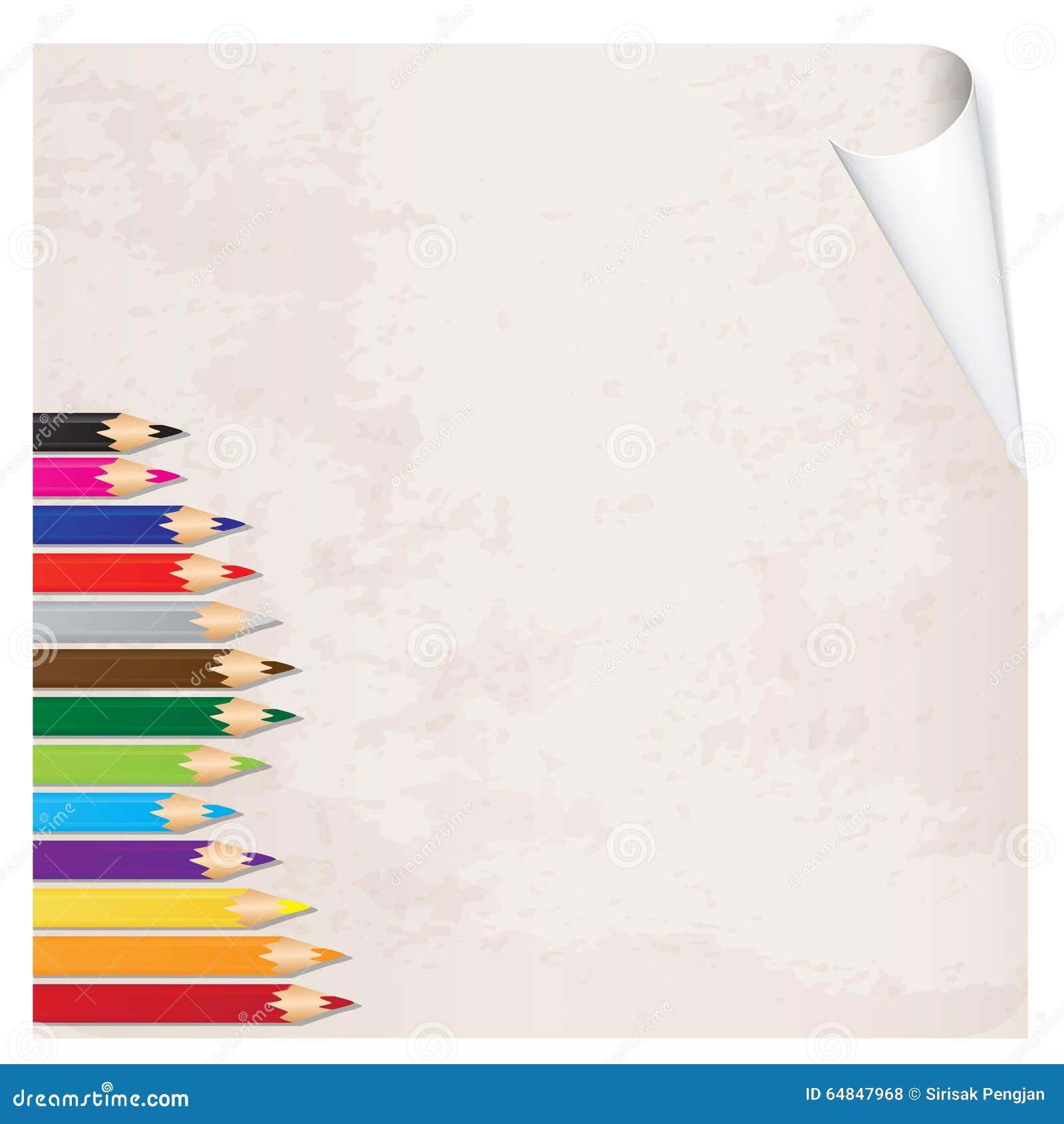 Vector Crayons Hand Drawing Abstract On White Background Set, Ch ...