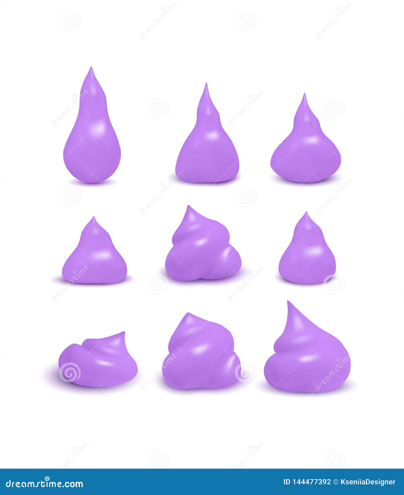 Vector cream set stock vector. Illustration of dairy - 144477392