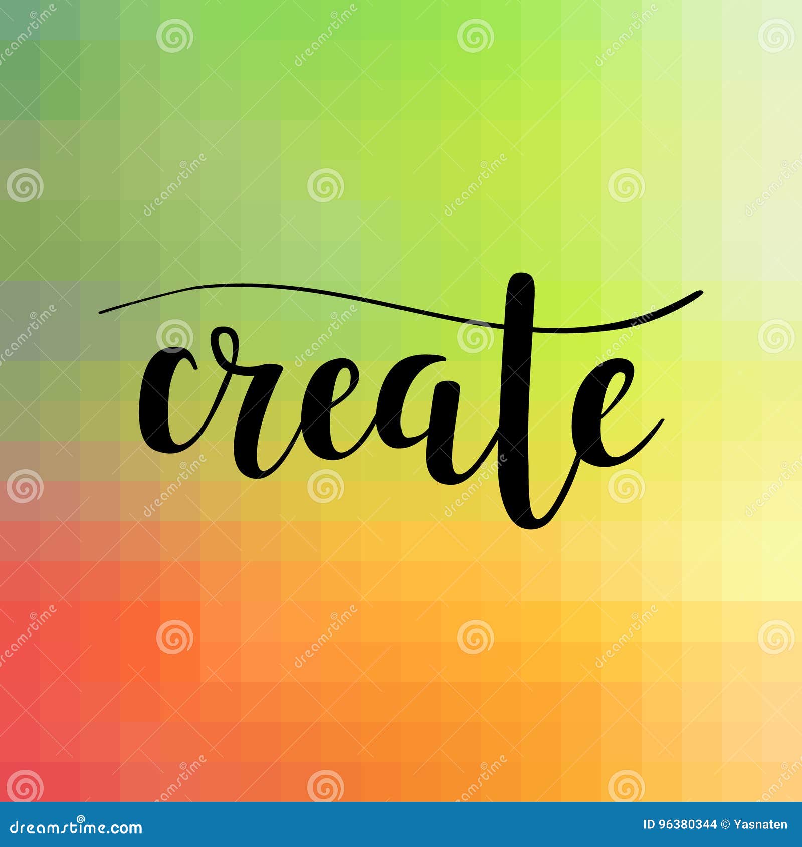 Vector Create Calligraphy on Mosaic Background Stock Vector ...