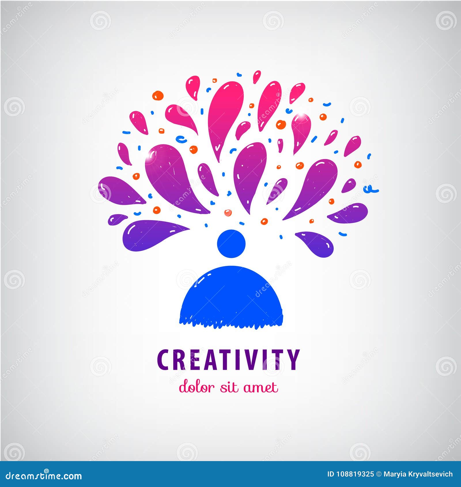 Vector Creatief Team, Verbeelding, Kunstembleem Mens, Persoon Het ...