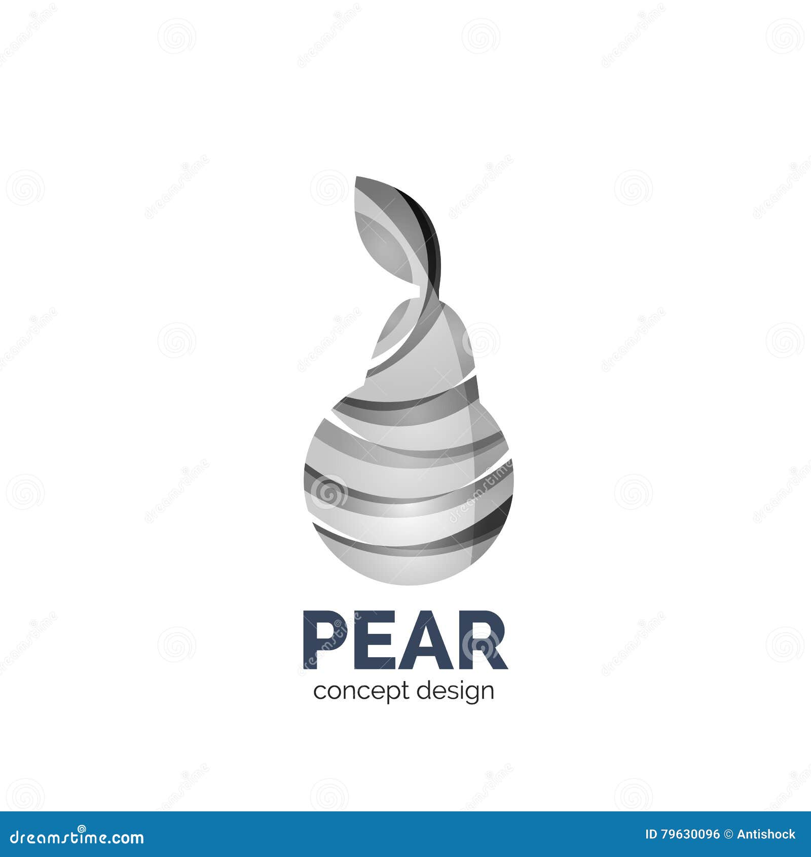 Vector Creative Abstract Pear Fruit Logo Stock Vector - Illustration of ...
