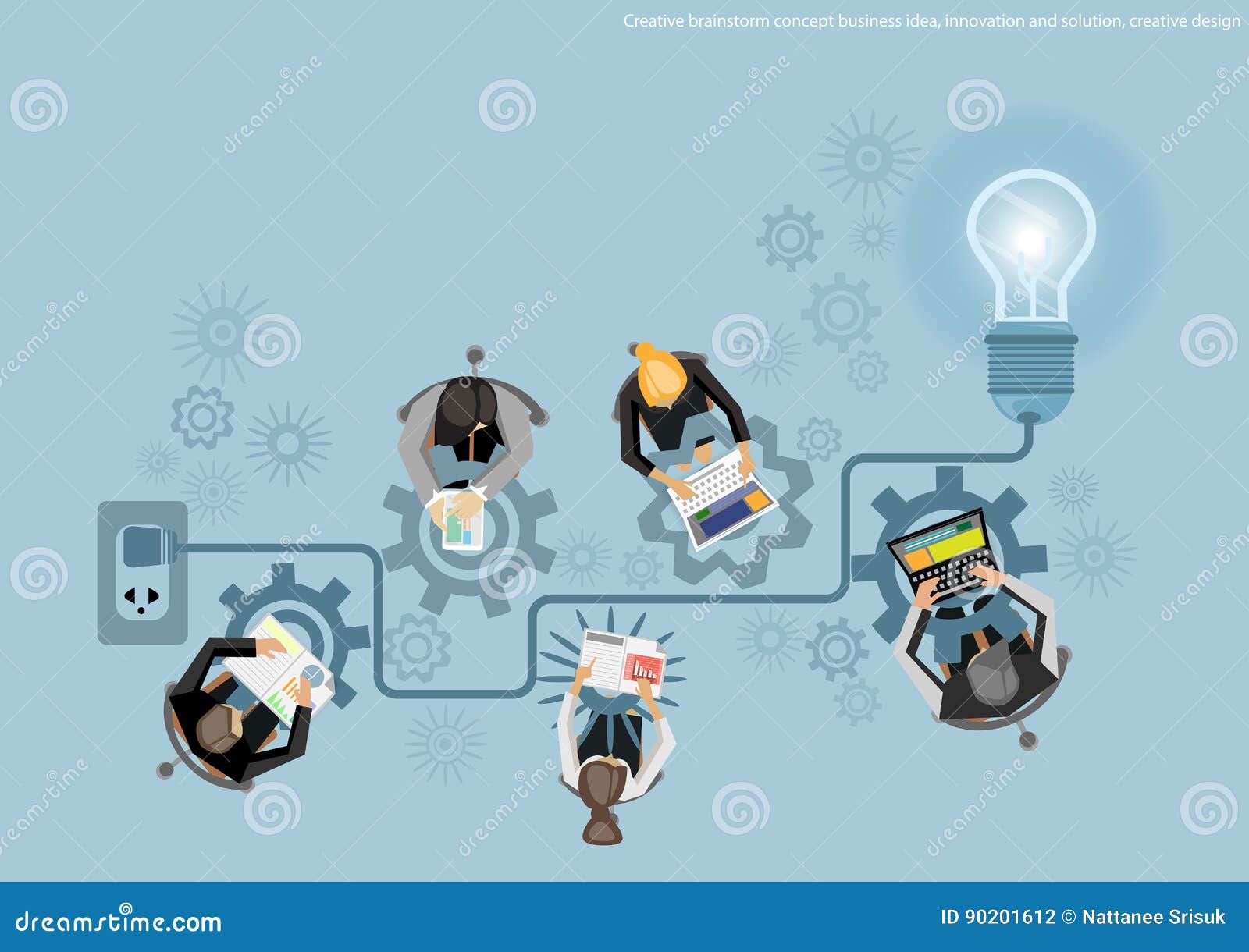 Vector Creative Brainstorm Concept Business Idea, Innovation and ... Vector Creative Brainstorm Concept Business Idea, Innovation and ...