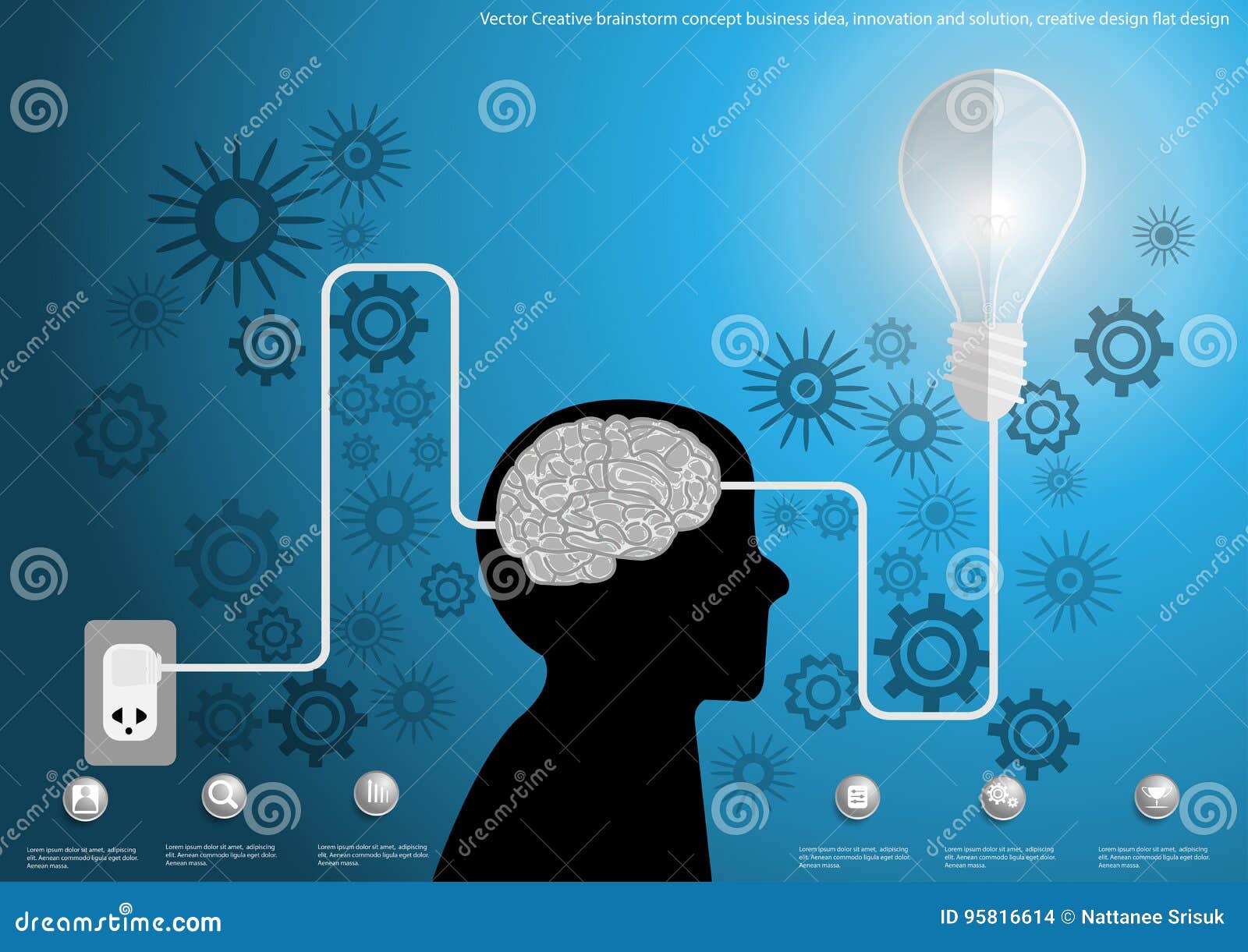 Vector Creative Brainstorm Concept Business Idea, Innovation and ... Vector Creative Brainstorm Concept Business Idea, Innovation and ...