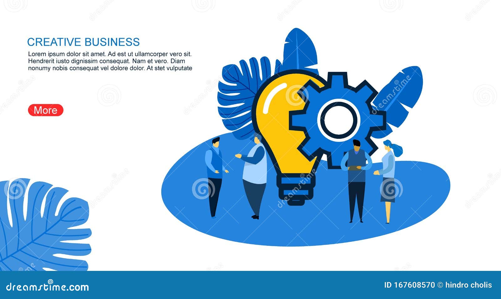 Landing Page with the Concept of Teamwork in Finding Creative Ideas ...