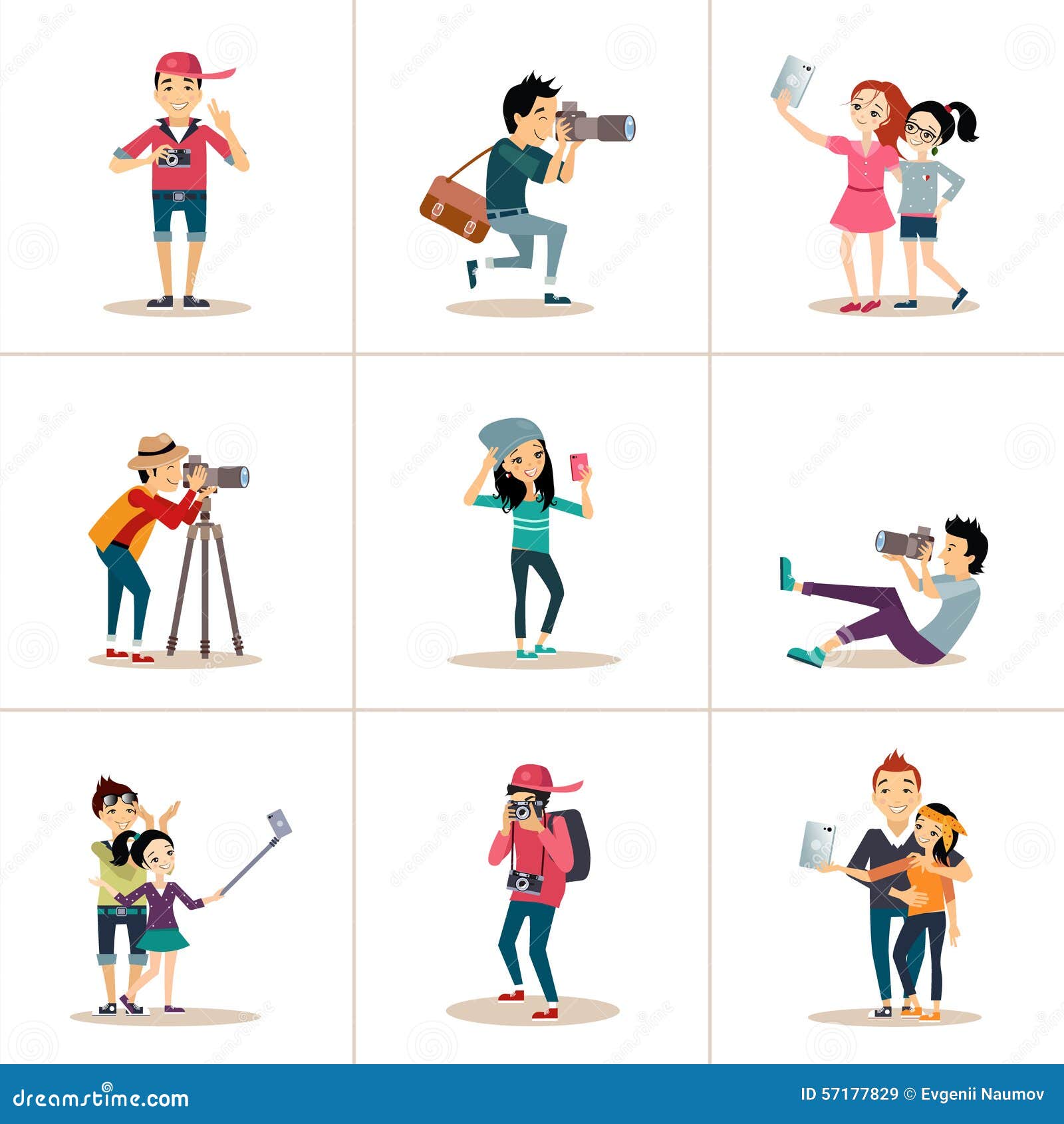 Vector Creative Character Design Posing while Stock Vector ...