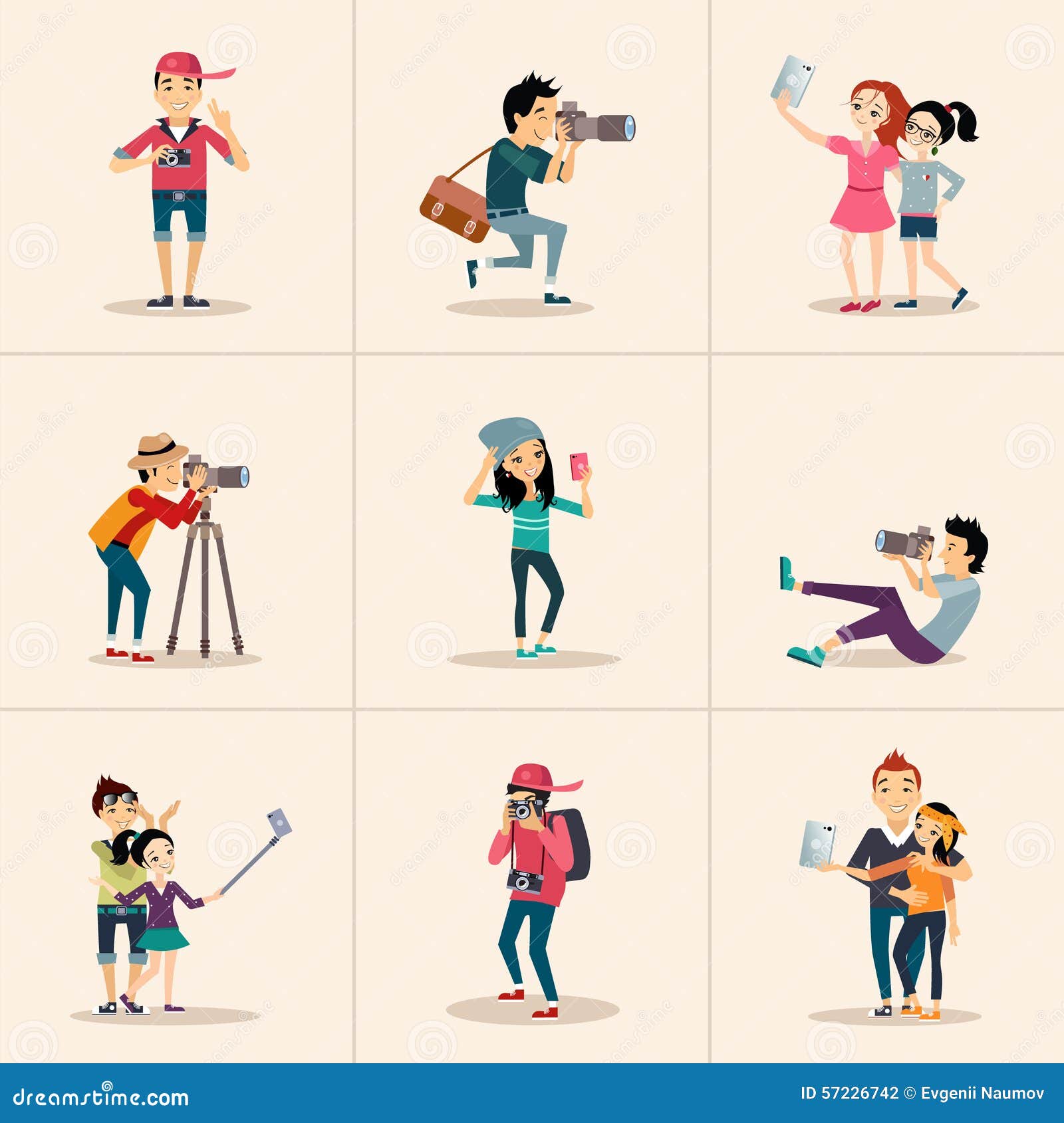 Vector Creative Character Design Posing while Stock Vector ...
