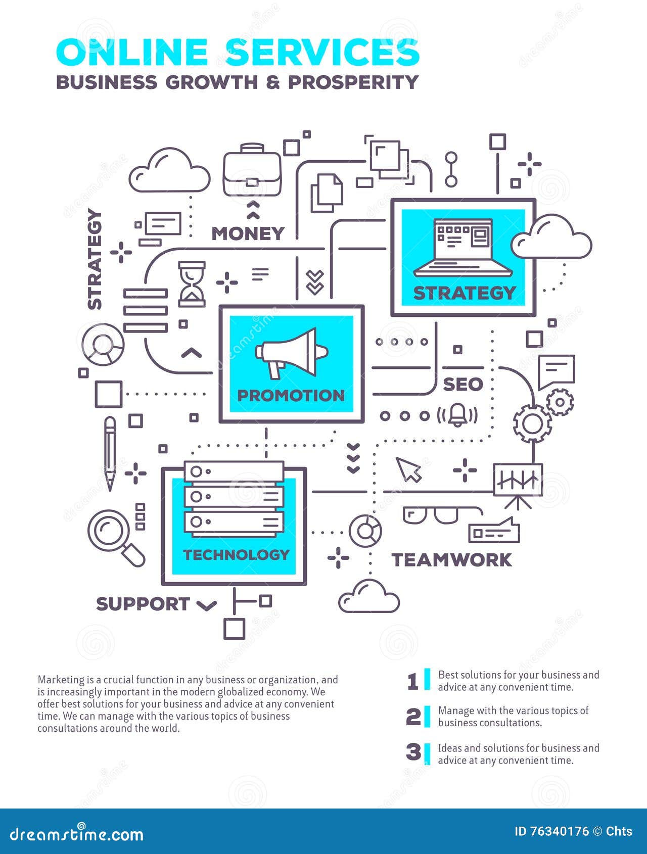 Vector Creative Concept Illustration of Graph Business Project W Stock ...