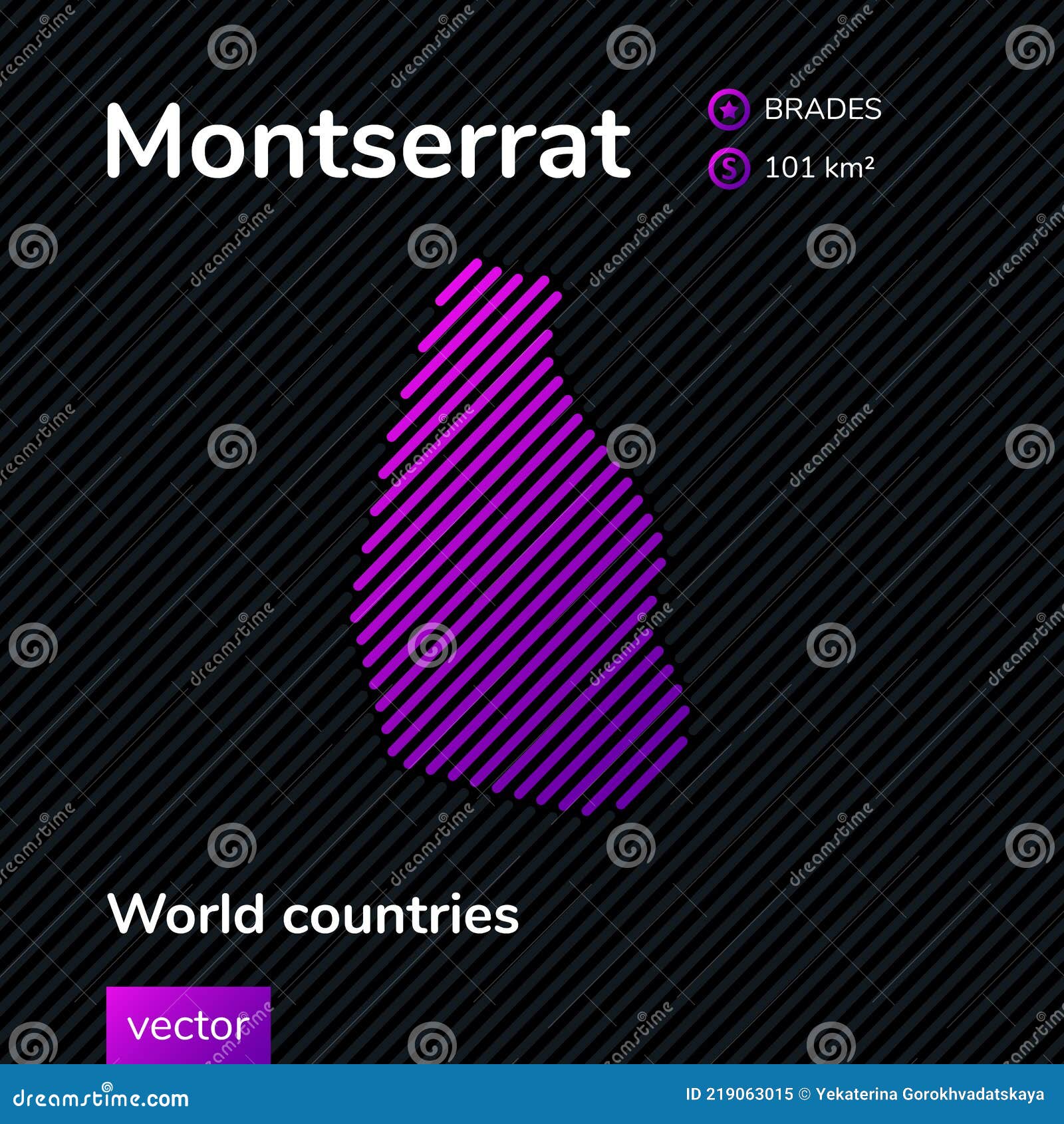 Vector Creative Digital Neon Flat Line Art Abstract Simple Map of ...