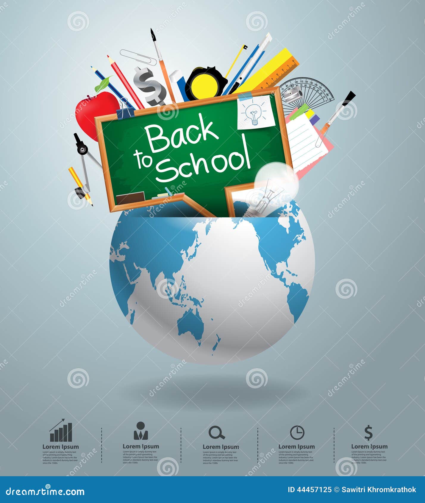 Vector Creative Global Education Concept Stock Vector - Illustration of ...