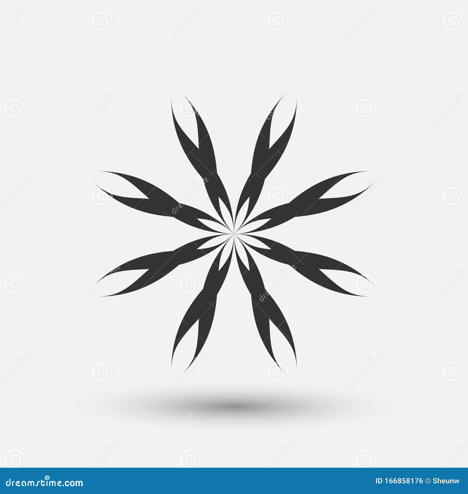 Vector Creative Icon - Snowflake Decorative Element, Geometric Design ...