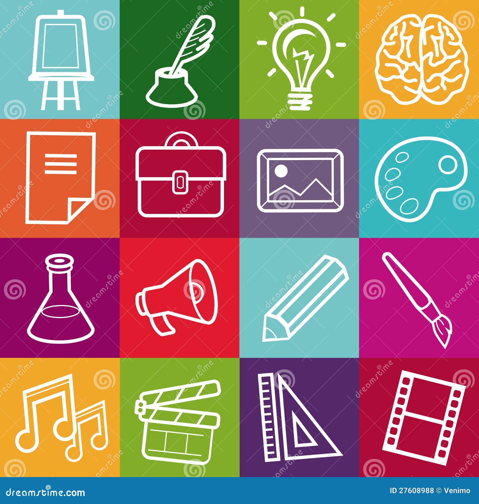 Vector creative icons stock vector. Illustration of idea - 27608988