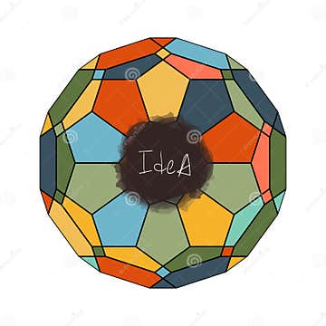 Vector Creative Idea Abstract Stained-glass Window Brain Symbol Stock ...
