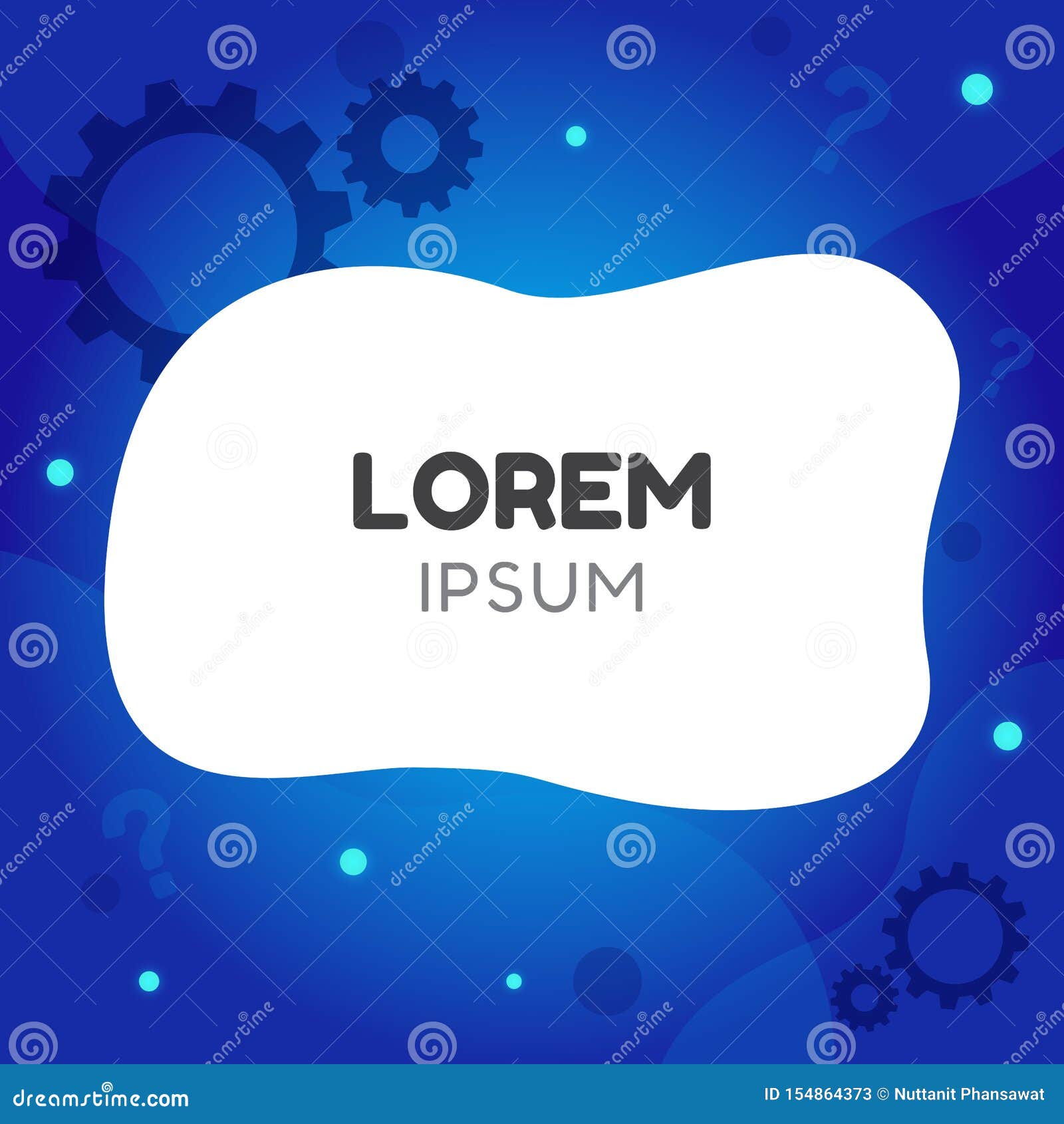 Vector Creative Illustration of Process Label or Banner with Blue ...