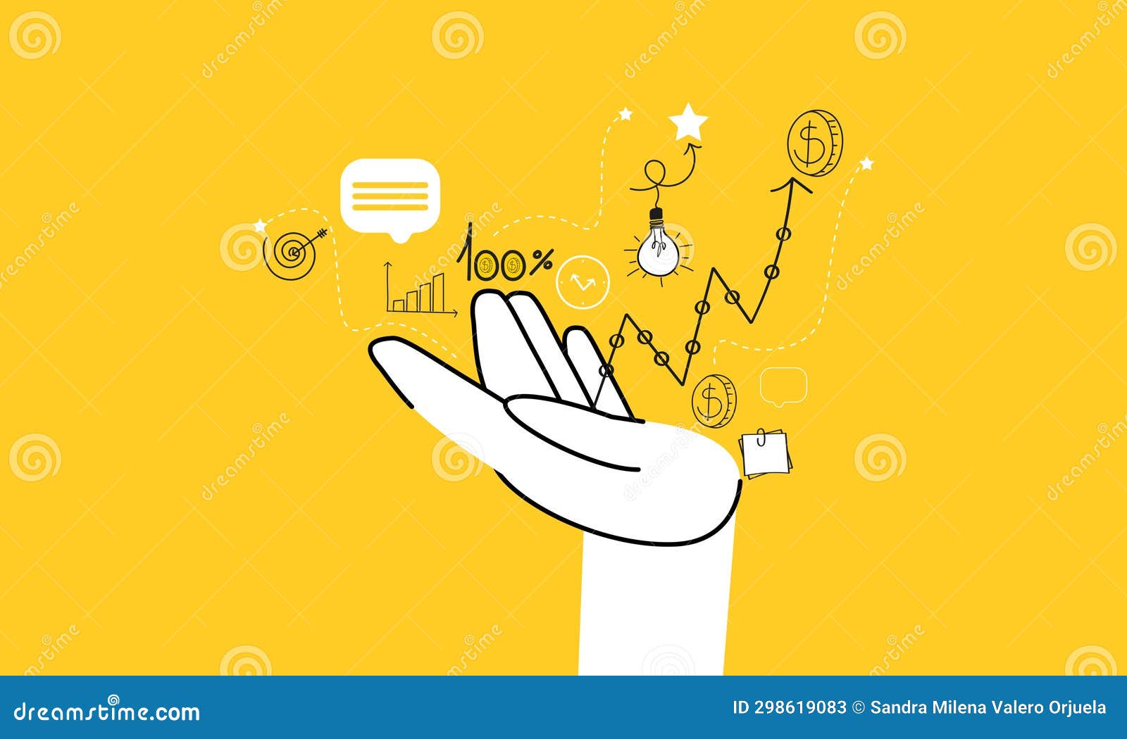 Vector Creative Illustration of Project Management and Business ...