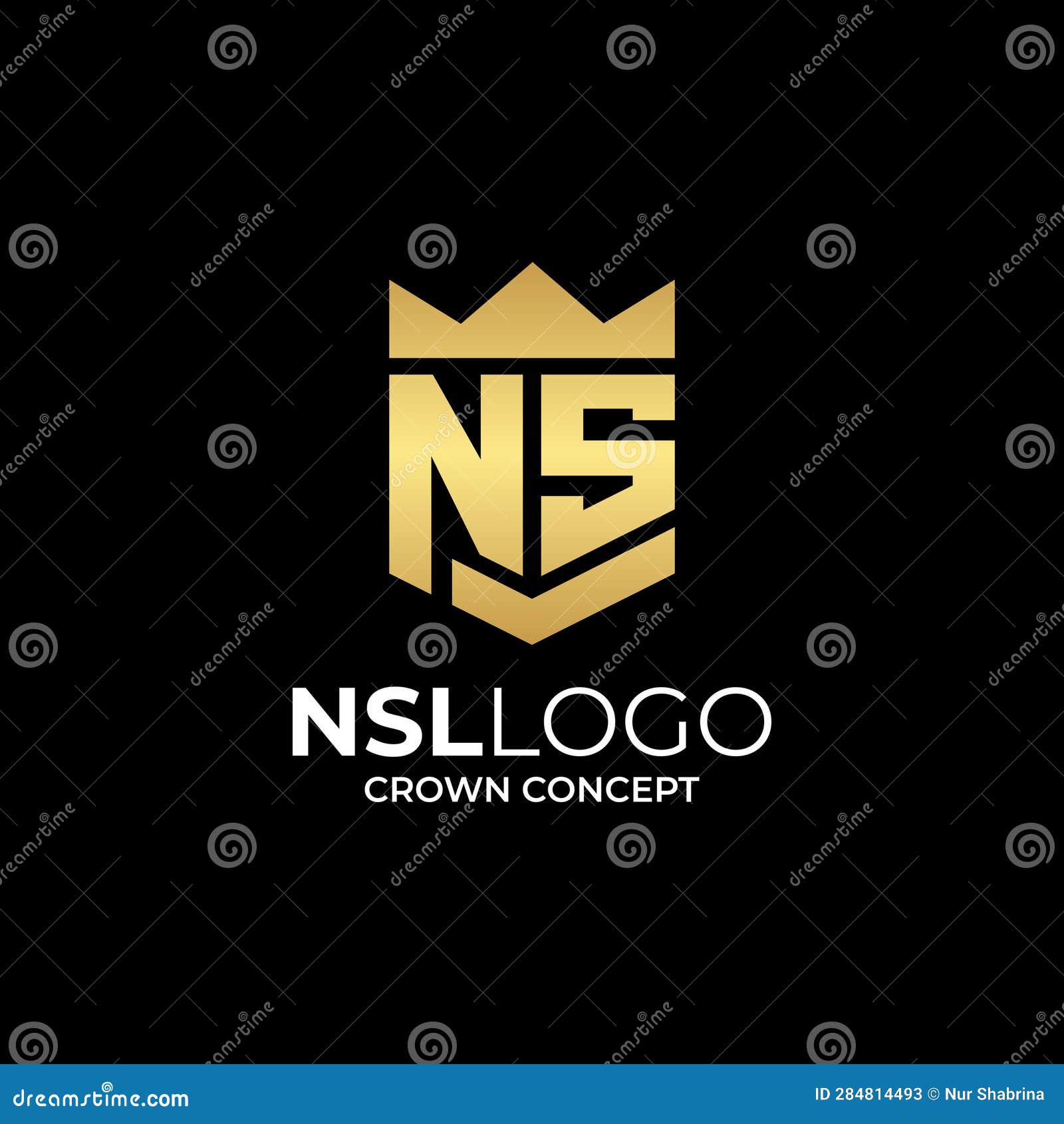 Vector Creative Letter Ns or Nsl Logo Design in Monogram Vector ...