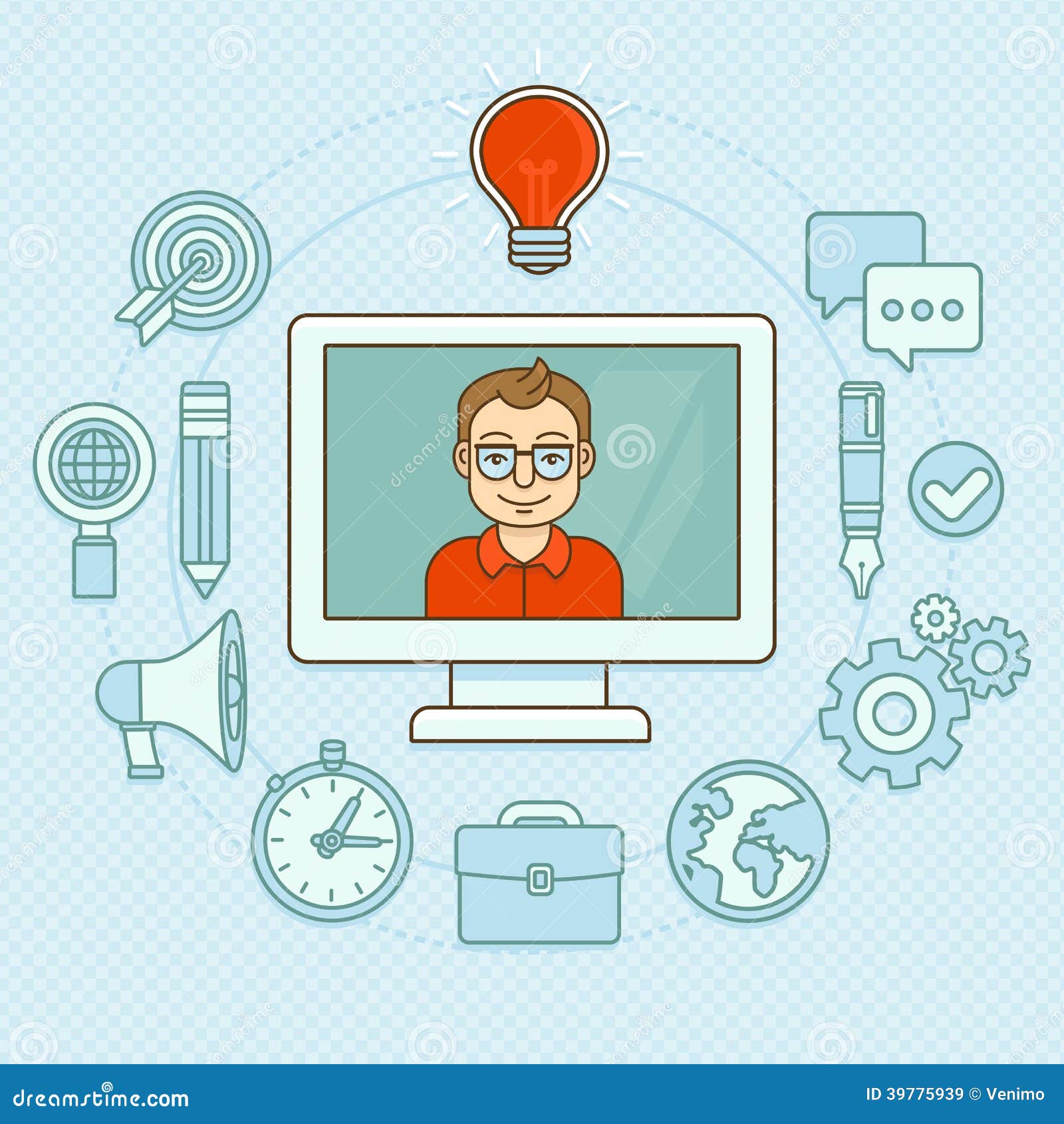 Vector creative manager stock vector. Illustration of ecommerce - 39775939