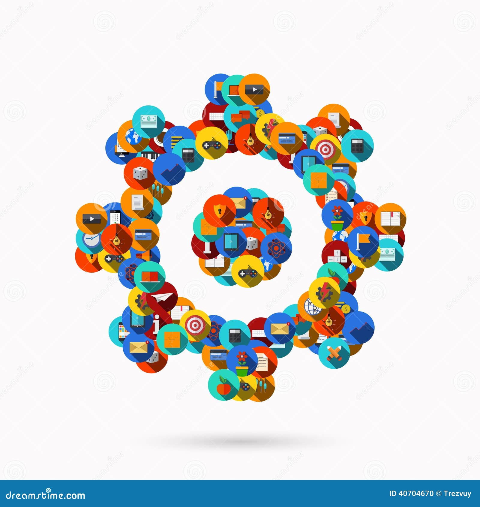 Vector Creative Mechanism Icon Background. Stock Vector - Illustration ...
