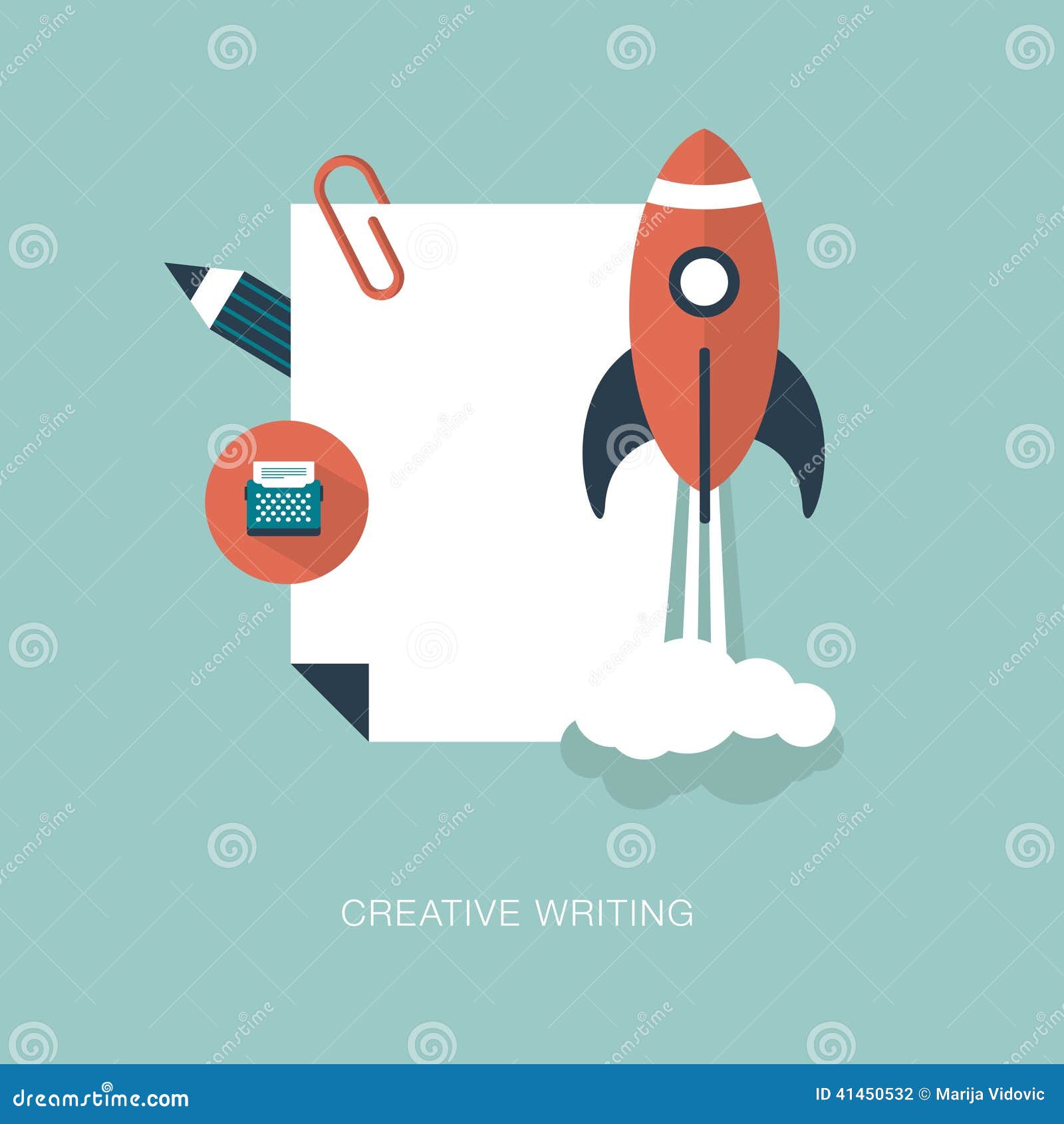 Vector Creative Writing Concept Illustration Stock Vector ...