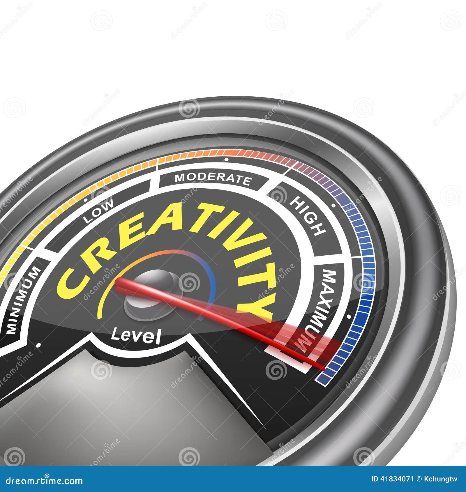 Vector Creativity Conceptual Meter Indicator Stock Vector ...