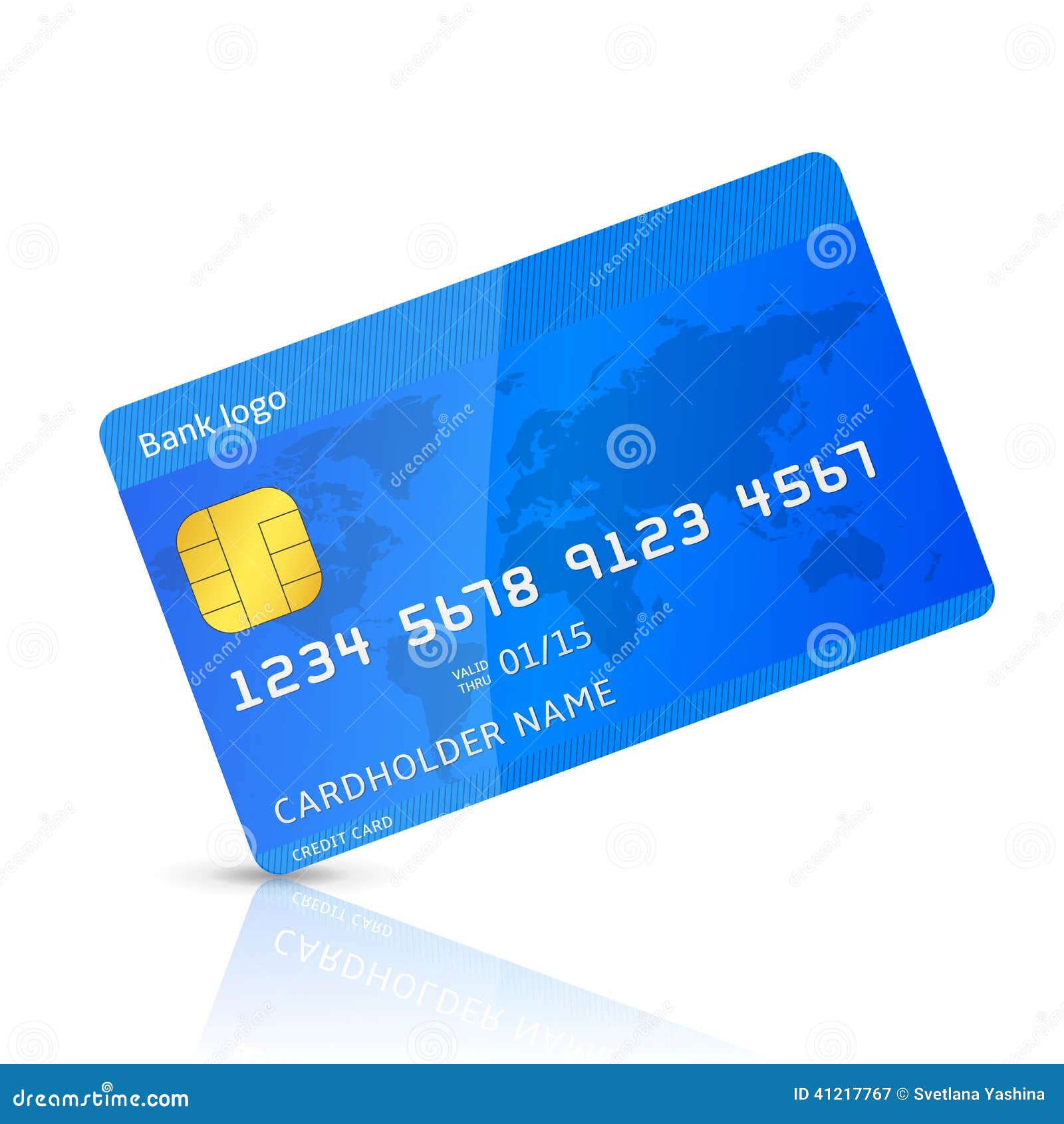 Vector credit card stock vector. Illustration of blue - 41217767