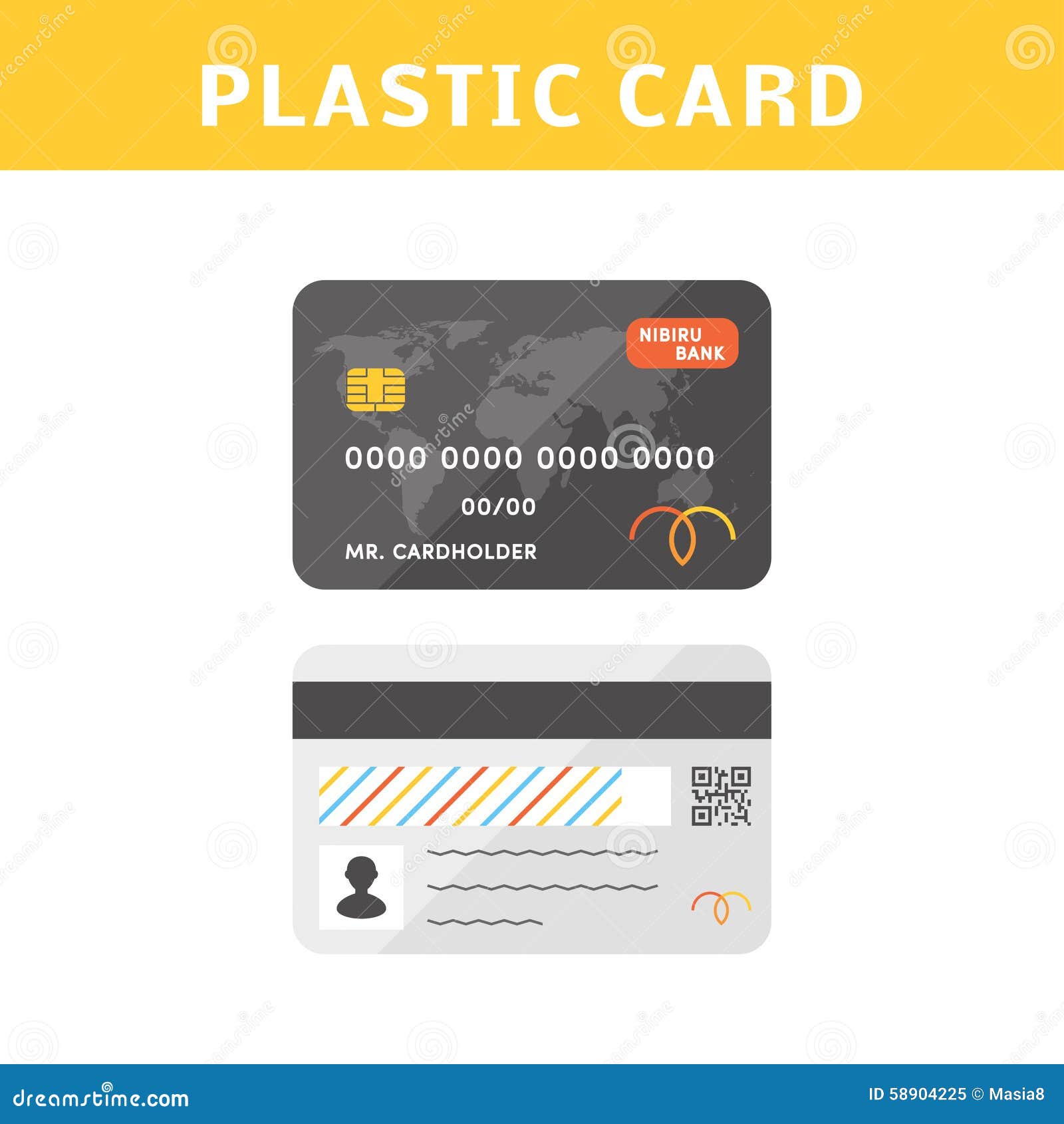Vector credit cards stock illustration. Illustration of money - 58904225