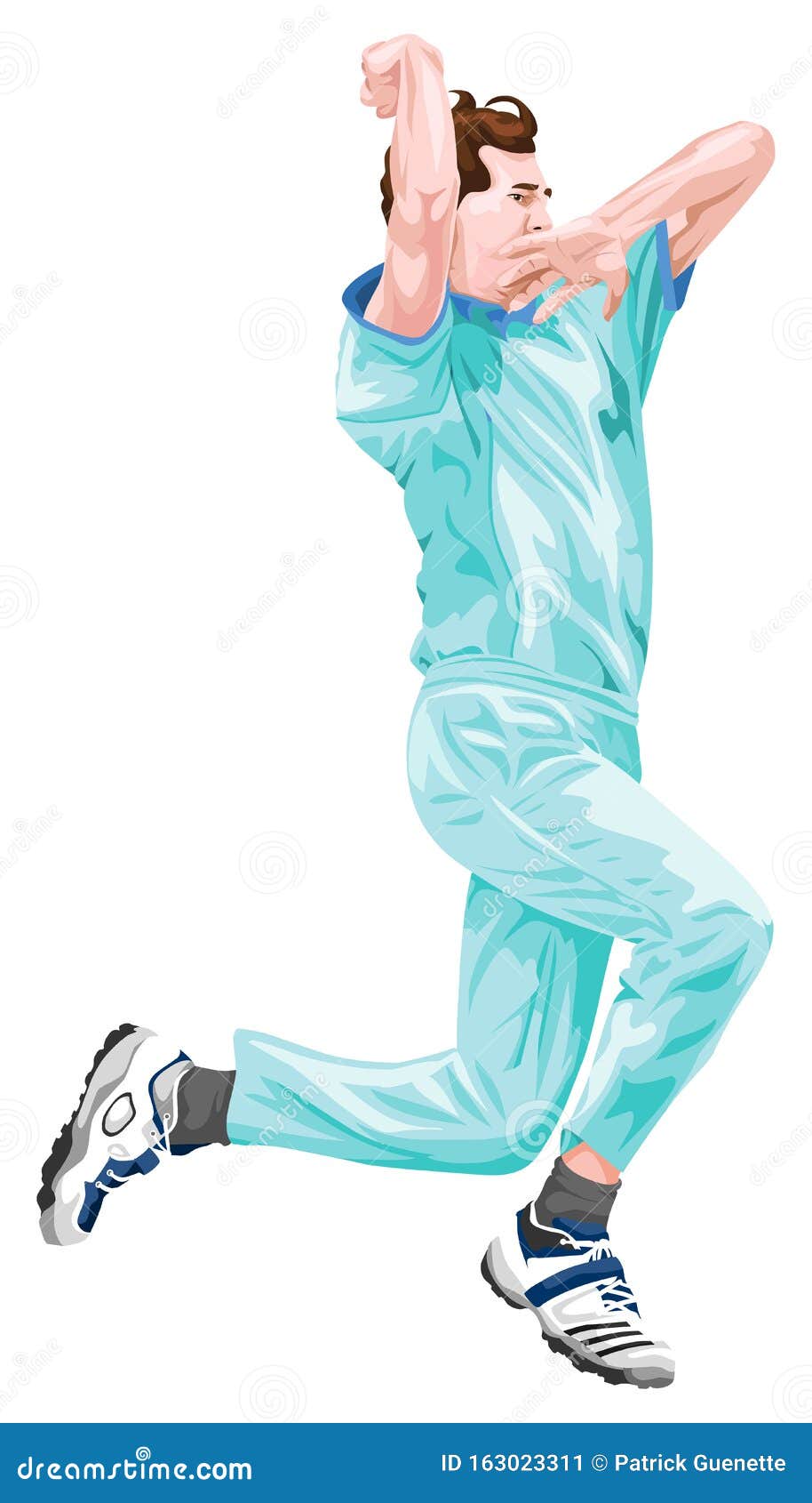 Vector of Cricket Bowler in Action Stock Vector - Illustration of match ... Vector of Cricket Bowler in Action Stock Vector - Illustration of match ...