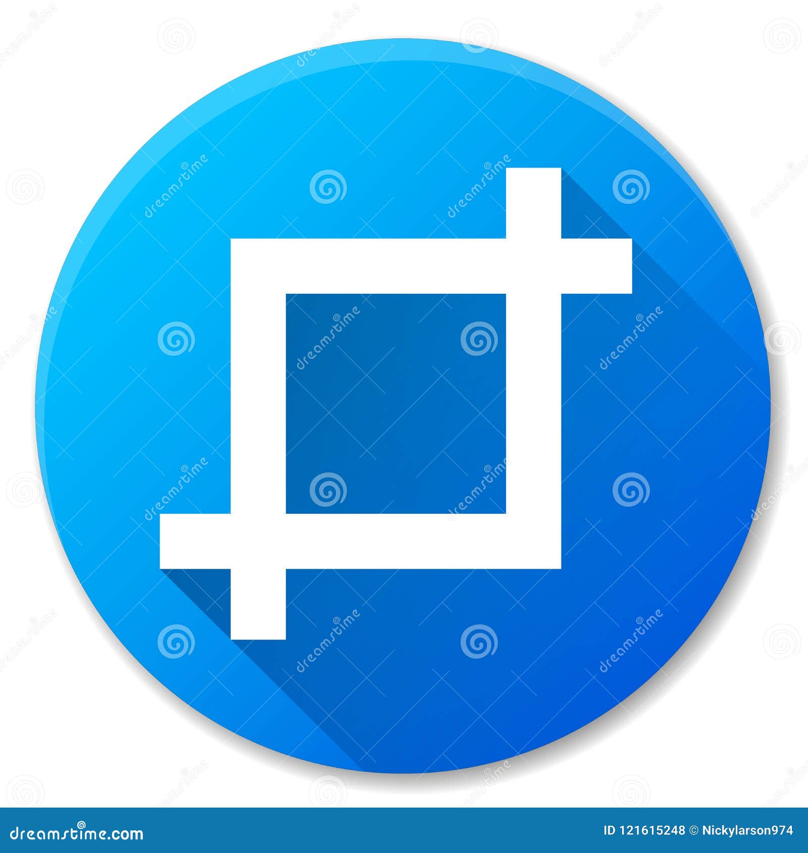Vector Crop Blue Circle Icon Stock Vector - Illustration of cropping ...