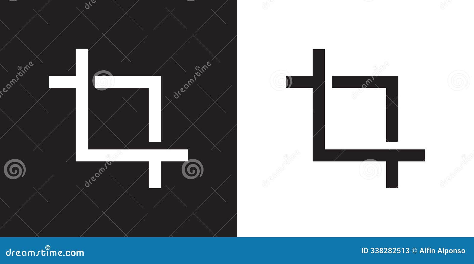 Vector Crop Icon Symbols Black and White Stock Illustration ...