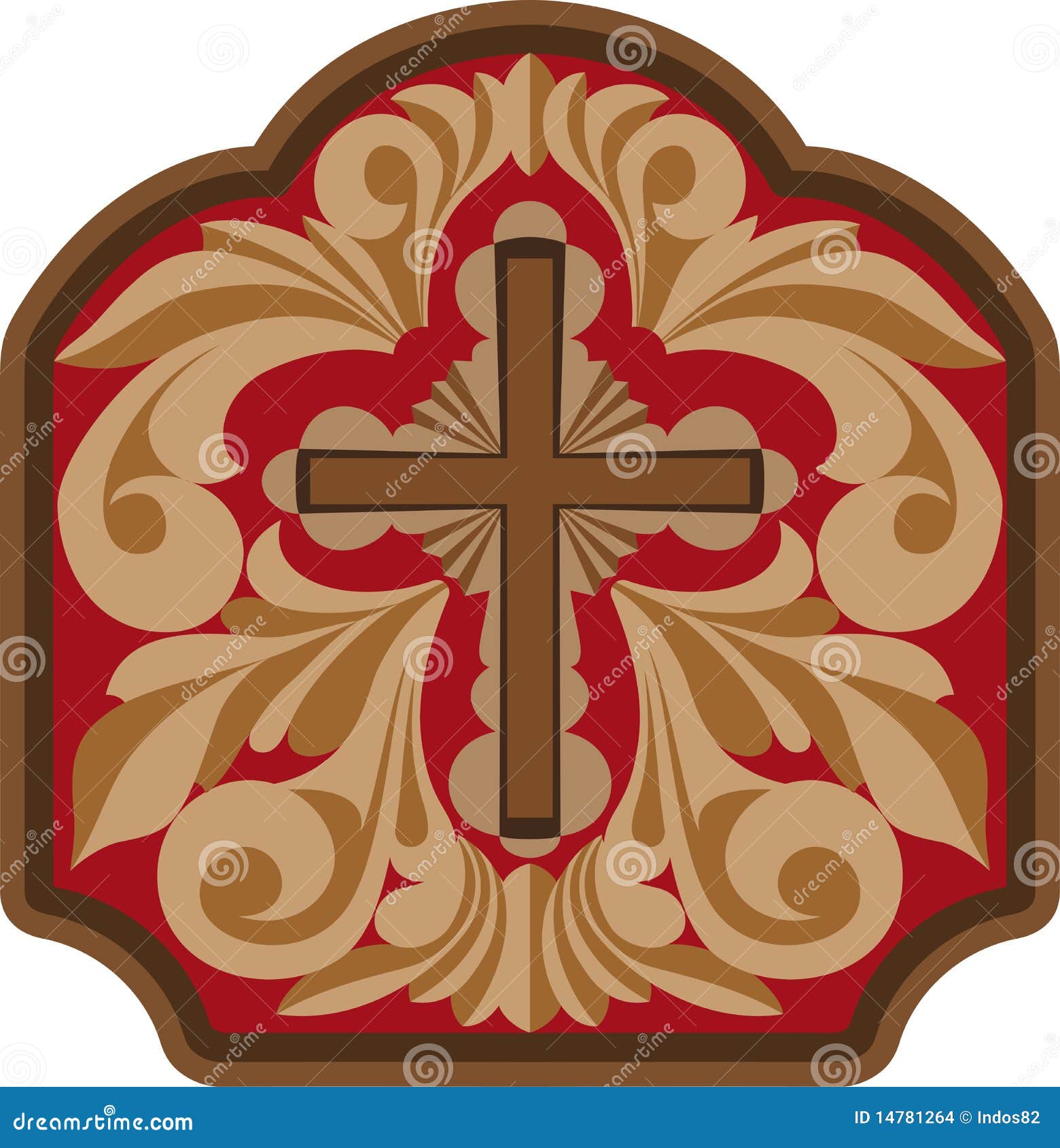 Vector cross stock vector. Illustration of abstract, curve - 14781264